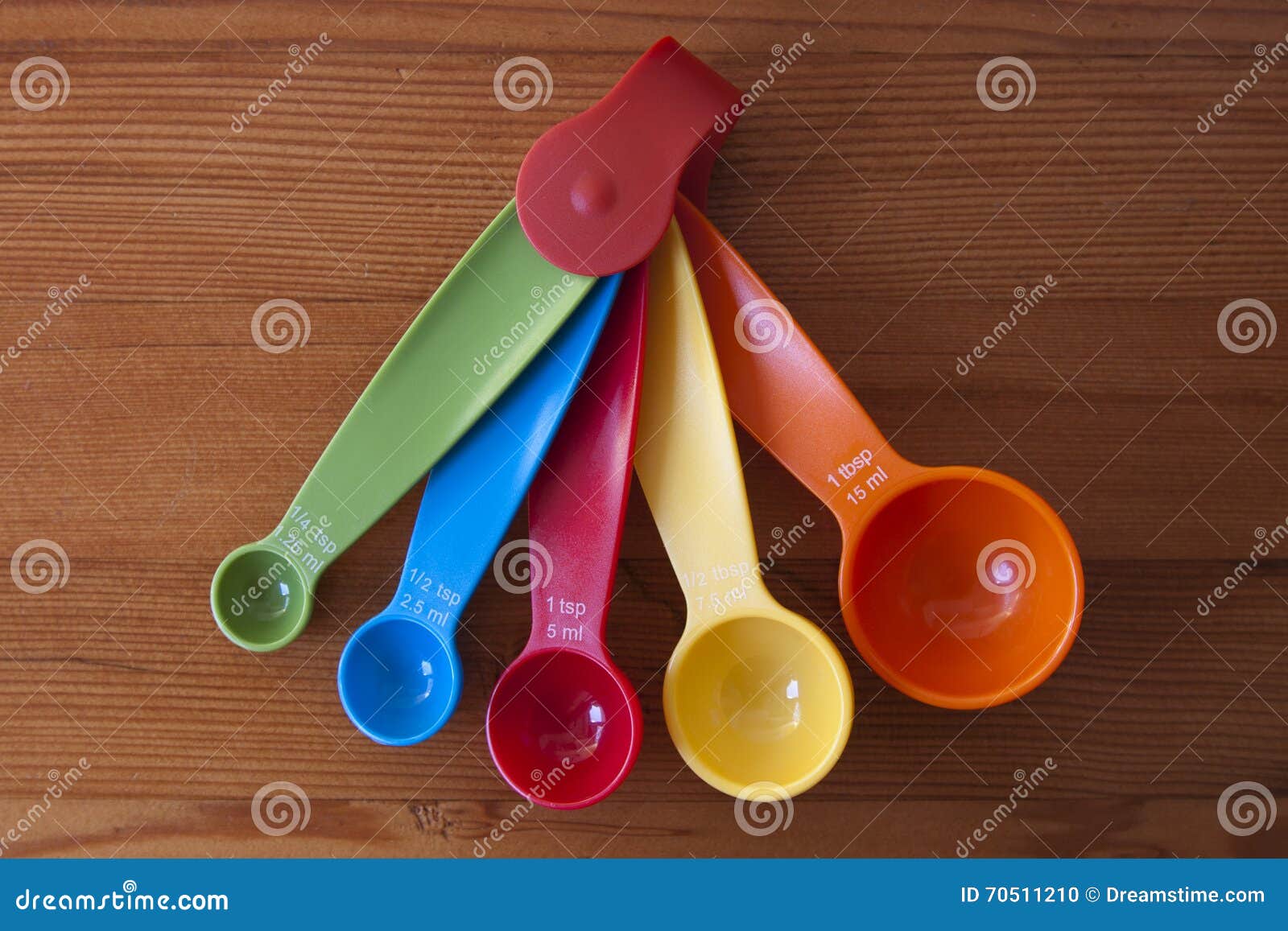 Colorful measuring spoons stock photo. Image of colour - 70511210