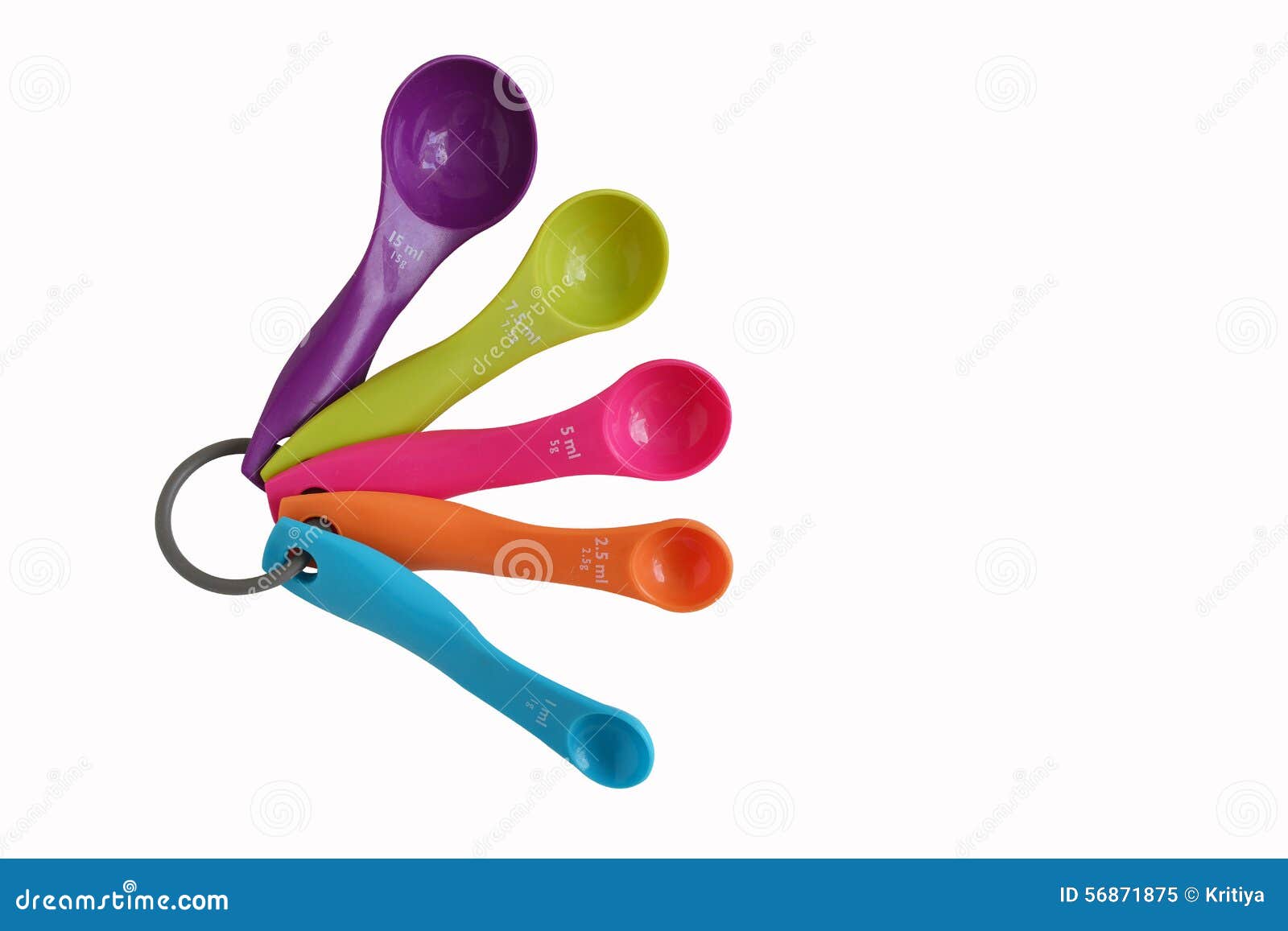 Colorful measuring spoons stock image. Image of clean - 56871875