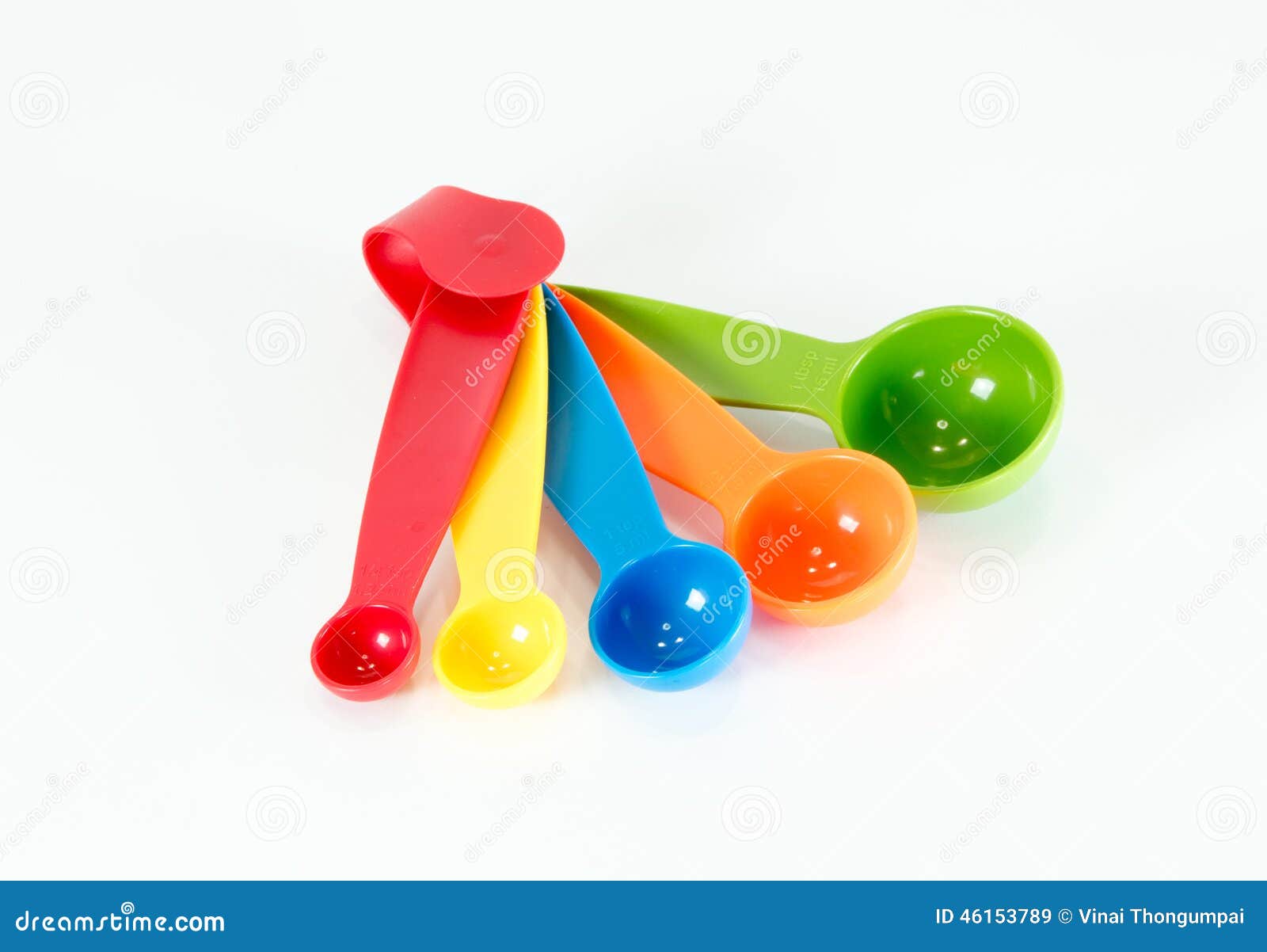 Colorful Measuring Spoons Isolated Stock Image - Image of clean, object ...