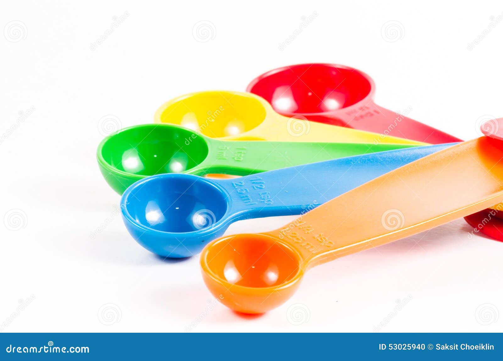 Colorful measuring spoons stock photo. Image of group - 53025940