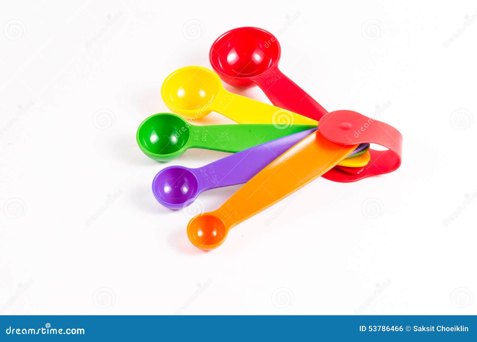 Colorful measuring spoons stock photo. Image of tablespoon - 53786466