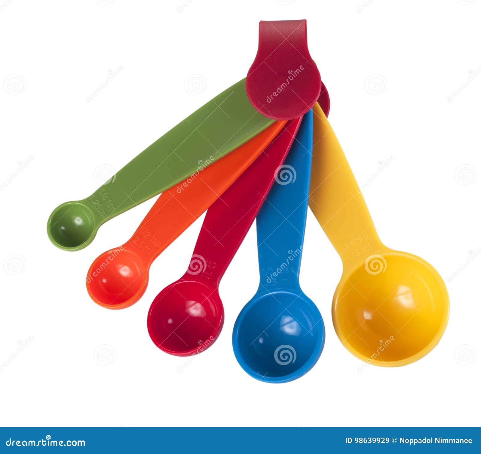 Colorful Measuring Spoons Isolated on White Background Stock Image ...