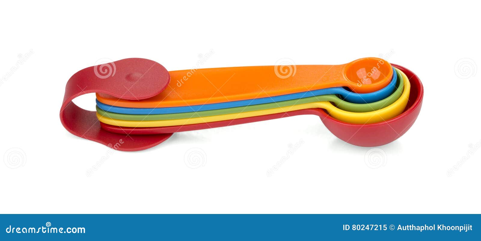 Colorful measuring spoons stock image. Image of plastic - 80247215