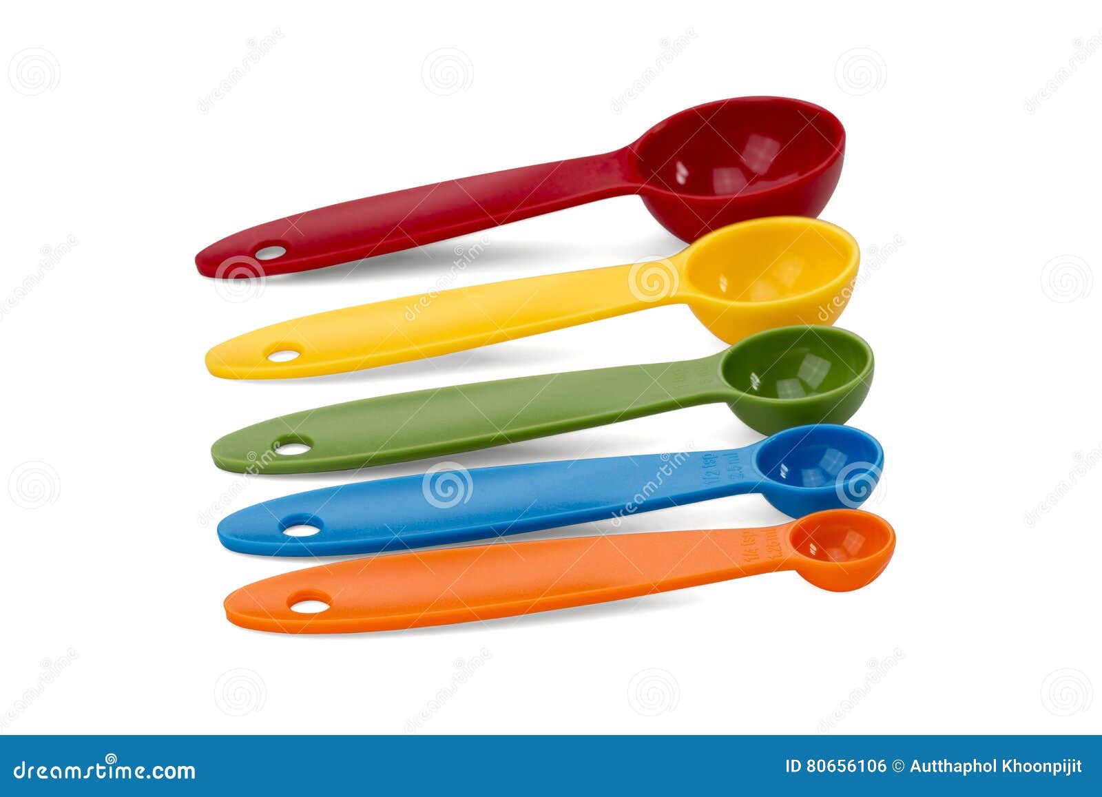 Colorful measuring spoons stock photo. Image of household - 80656106