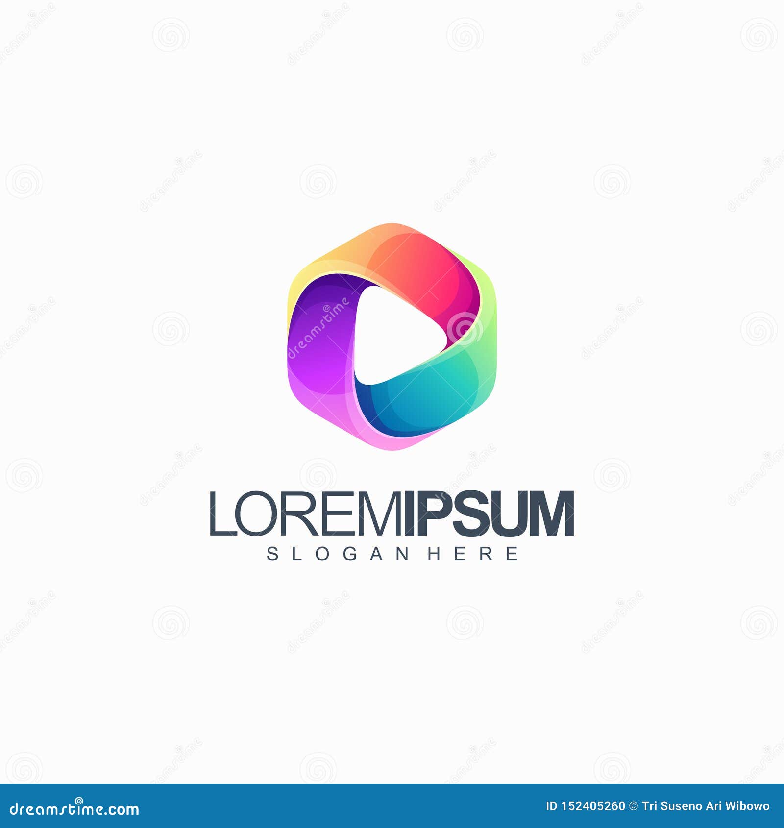 Colorful Media Logo Design Vector Illustration Stock Illustration ...
