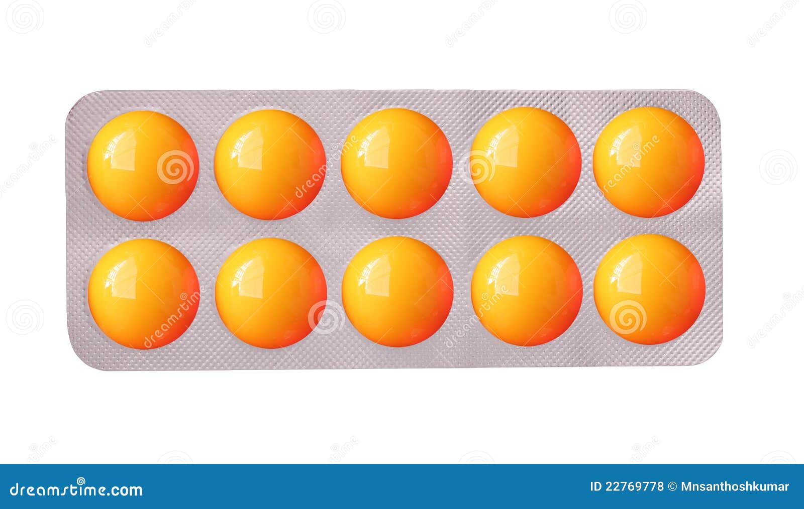 Colorful Medicinal Tablet Strip on White Stock Photo - Image of grey ...