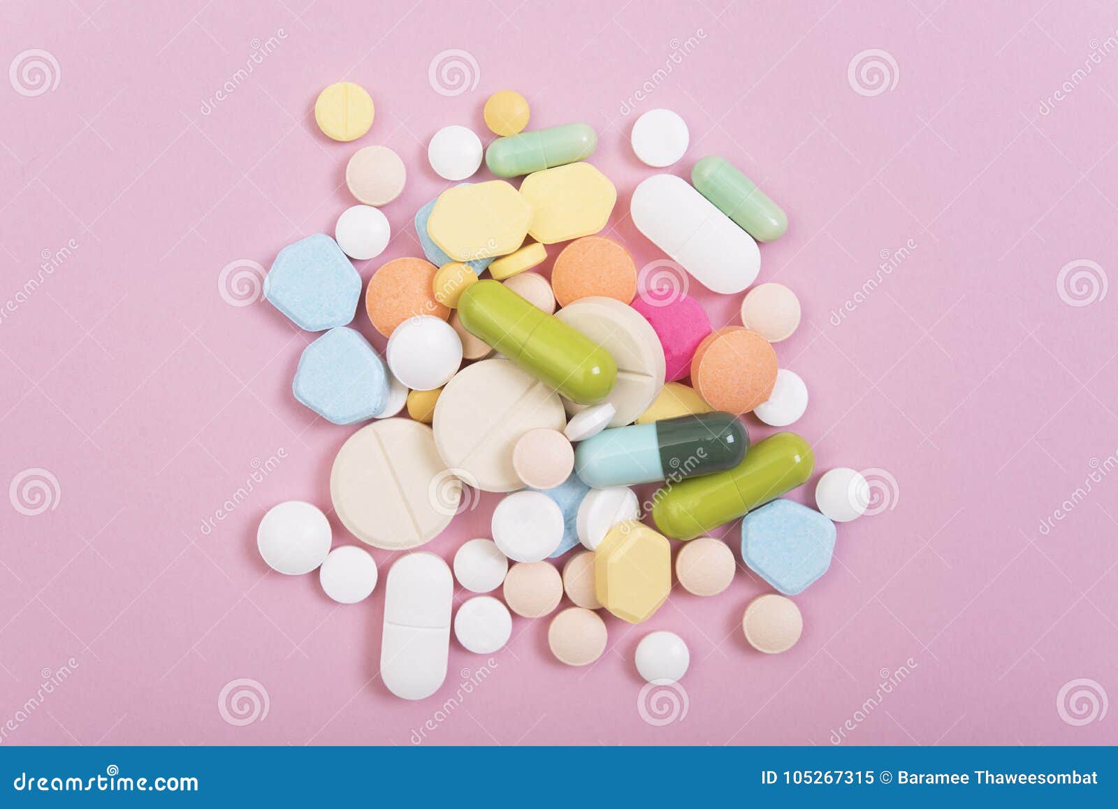 Medicine. Pharmacy on Pink Background Stock Image - Image of science ...