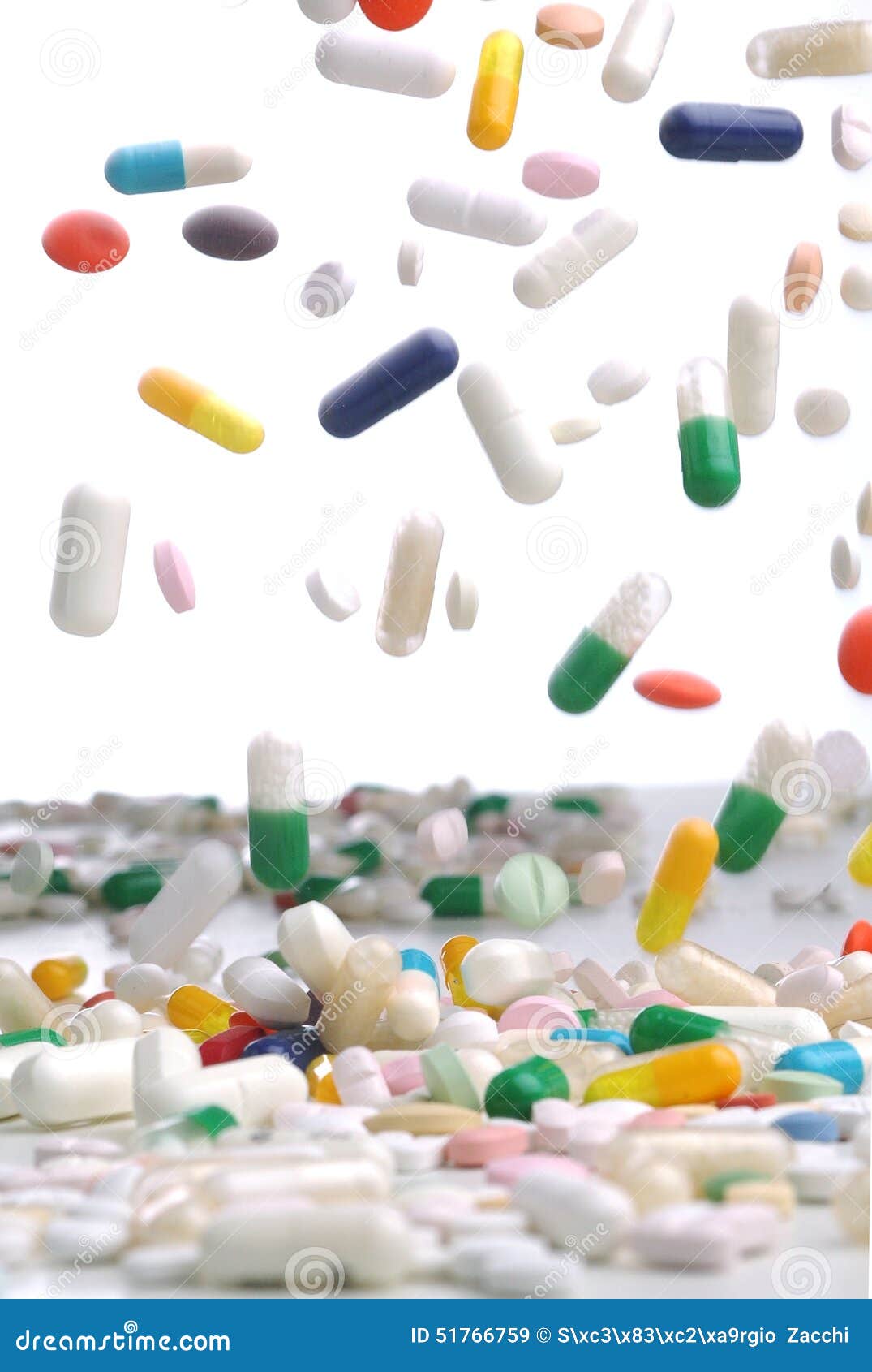 Colorful Medicine Pills Falling. Stock Image - Image of concepts, group ...