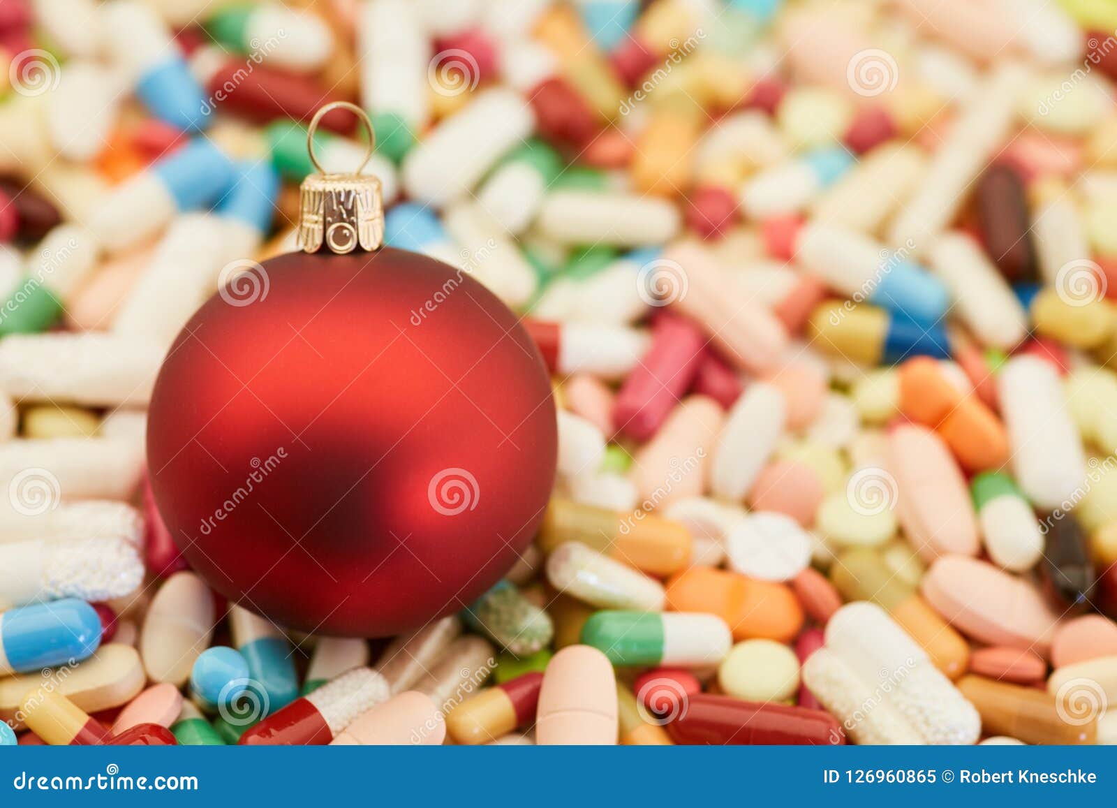 Colorful Medicine and Tablets for Christmas Stock Image - Image of ...