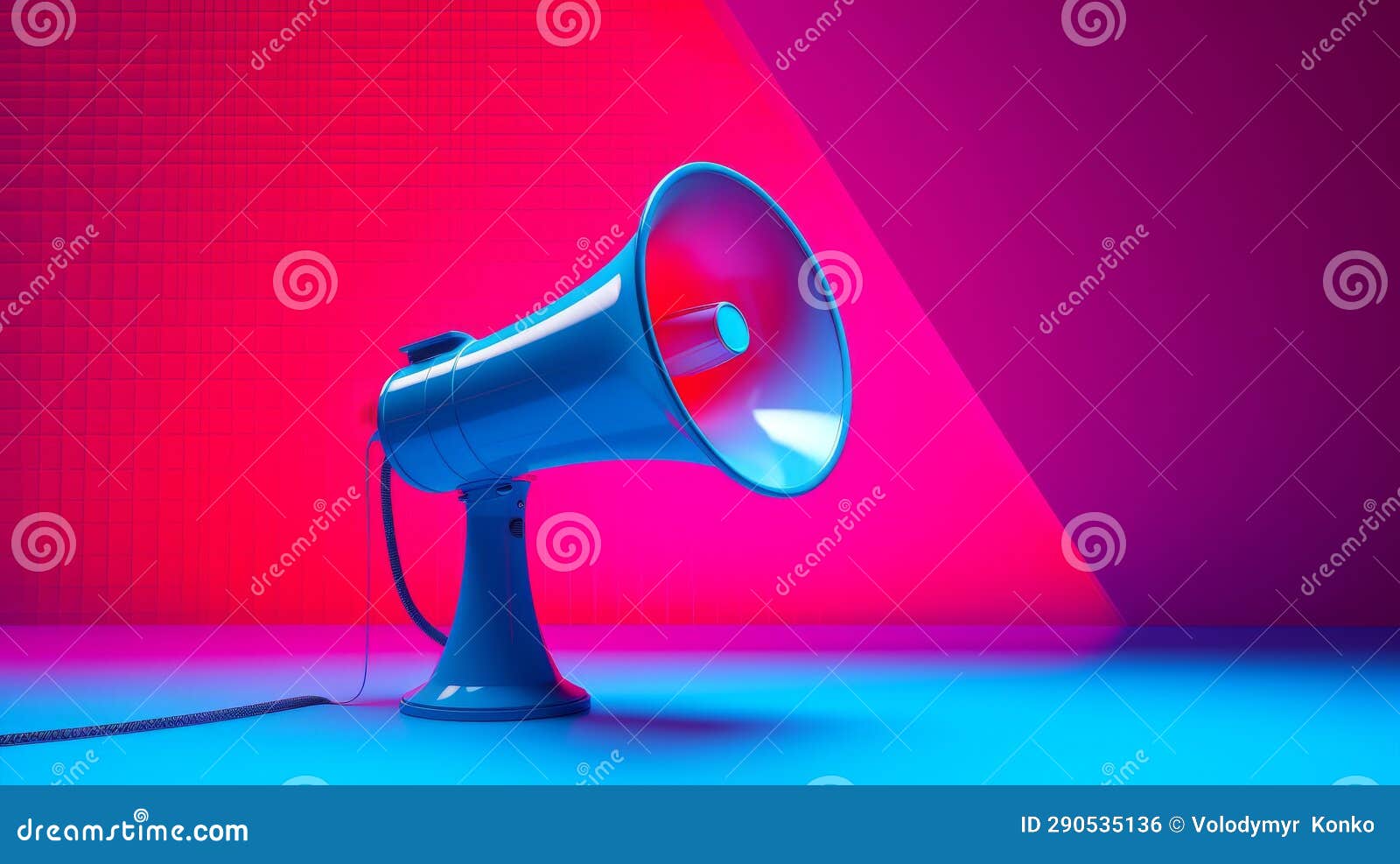 A Colorful Megaphone on a Vibrant Background Stock Photo - Image of ...