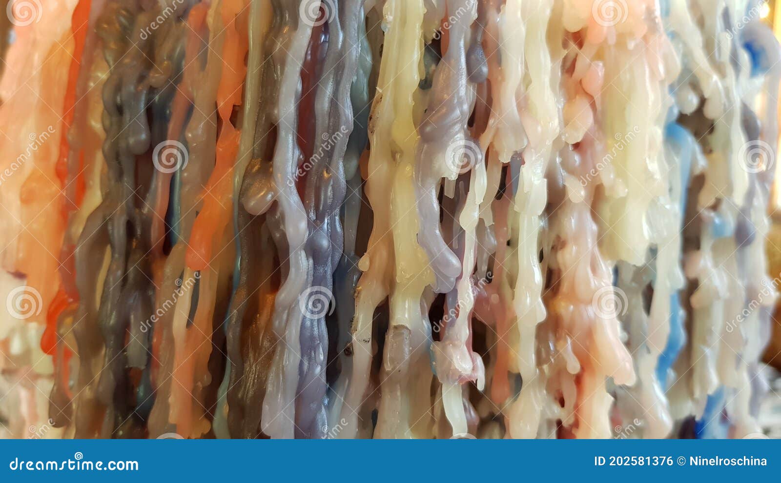 Colorful Wax Drips Solidifies in Unique Shapes. Paraffin Texture Stock ...