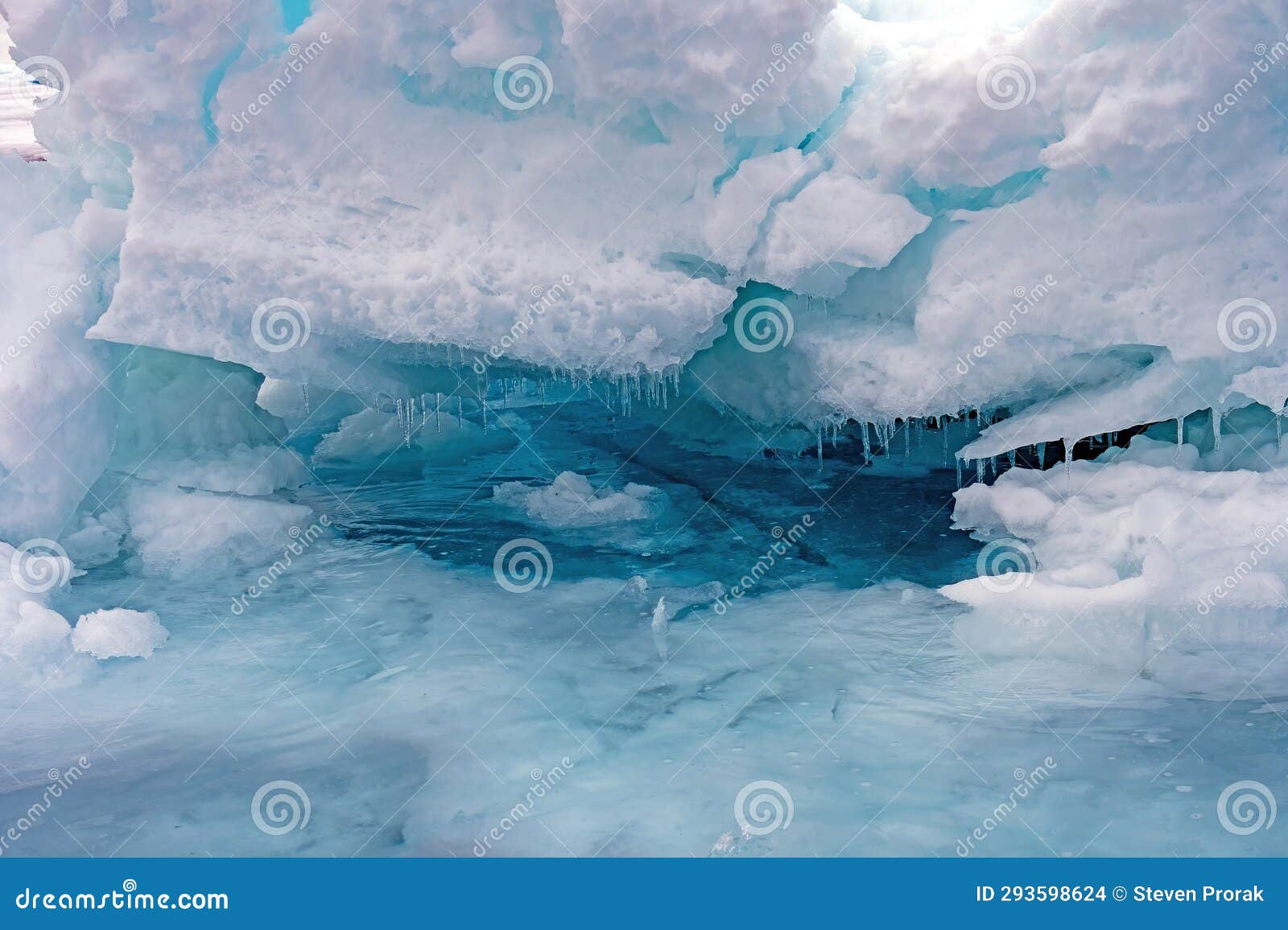 Colorful Melting Ice in the North Pack Ice Stock Photo - Image of ...