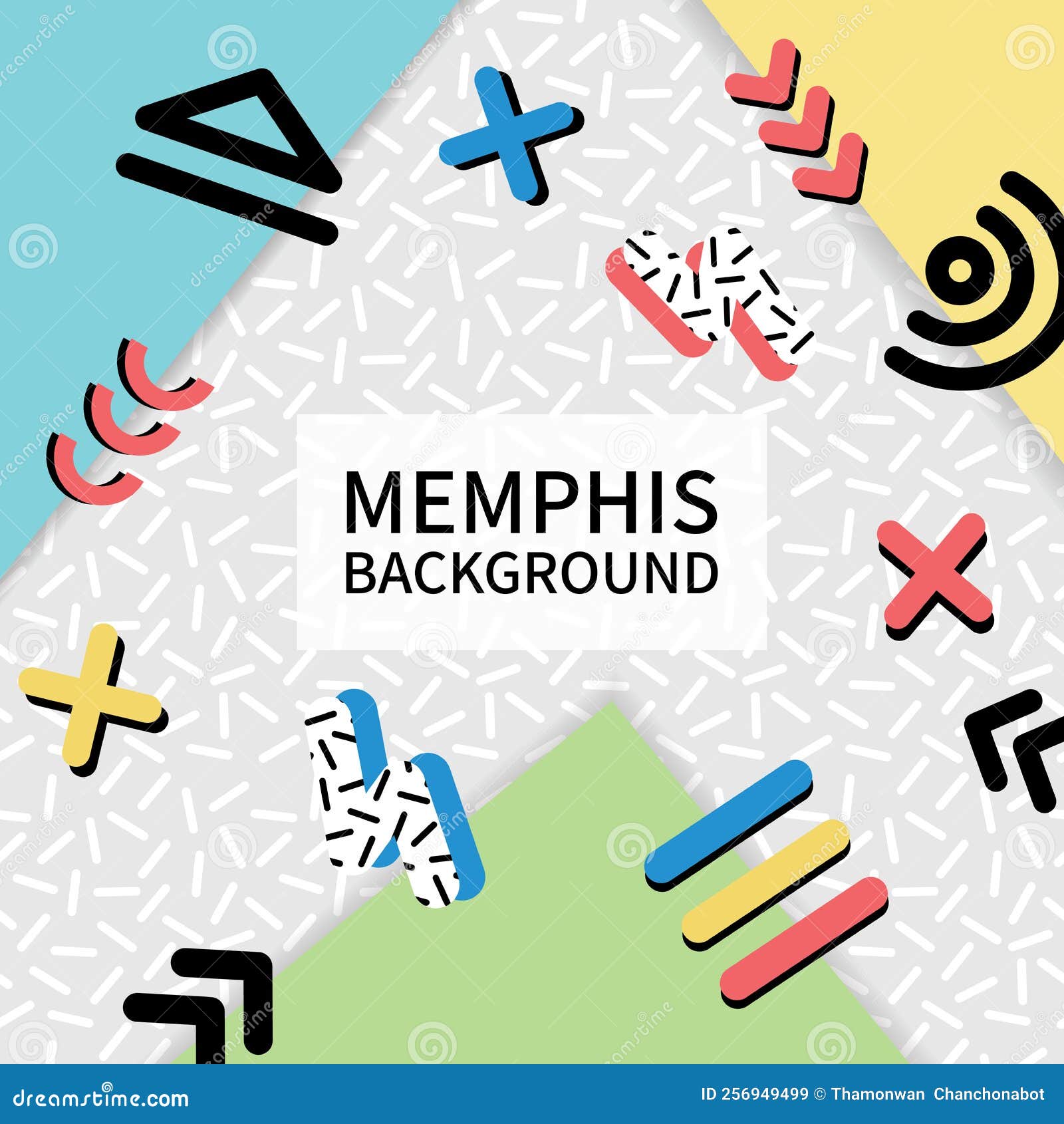 Colorful Memphis Vector Abstract Background Design Stock Vector ...