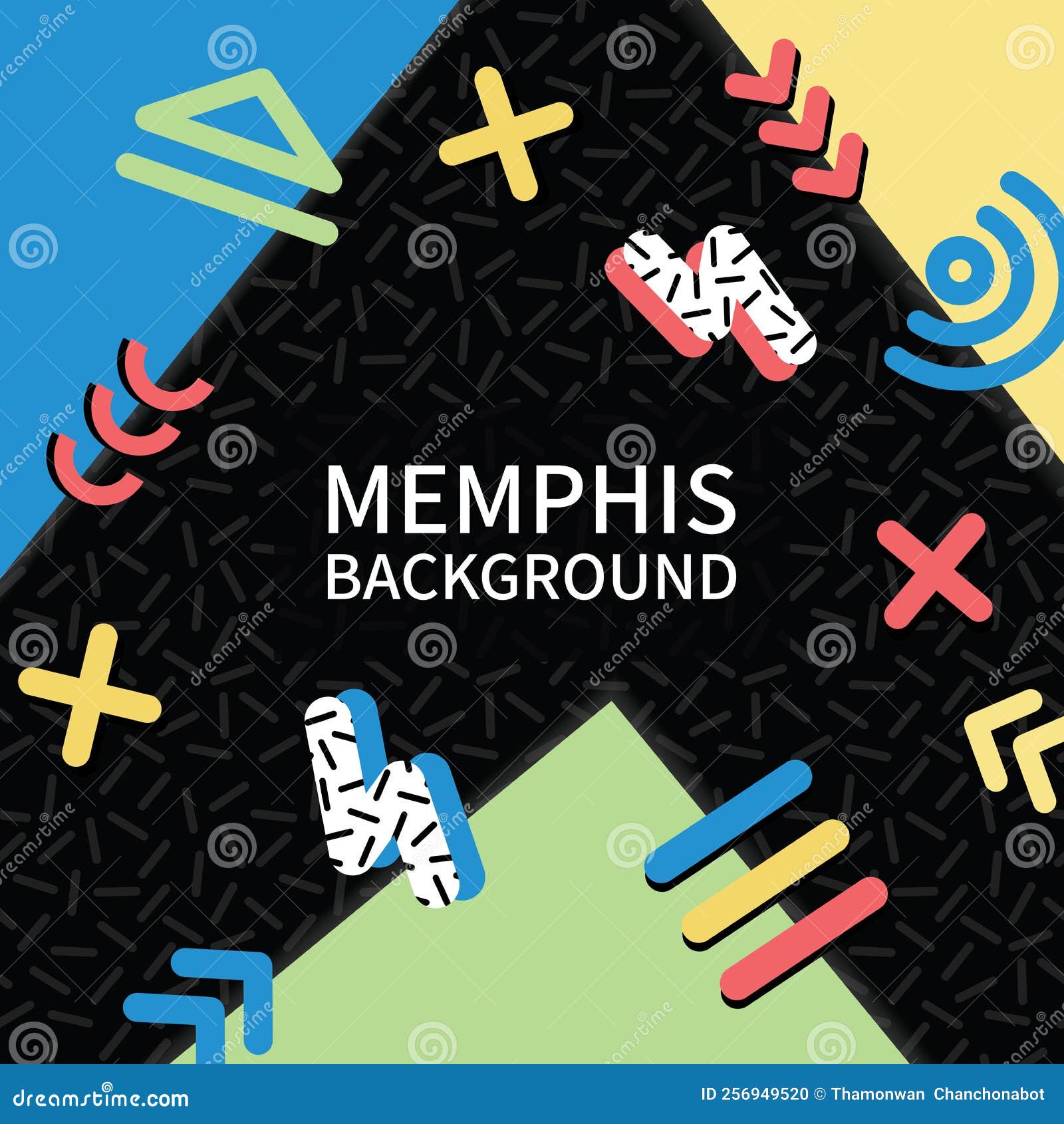 Colorful Memphis Vector Abstract Background Design Stock Vector - Illustration of business ...