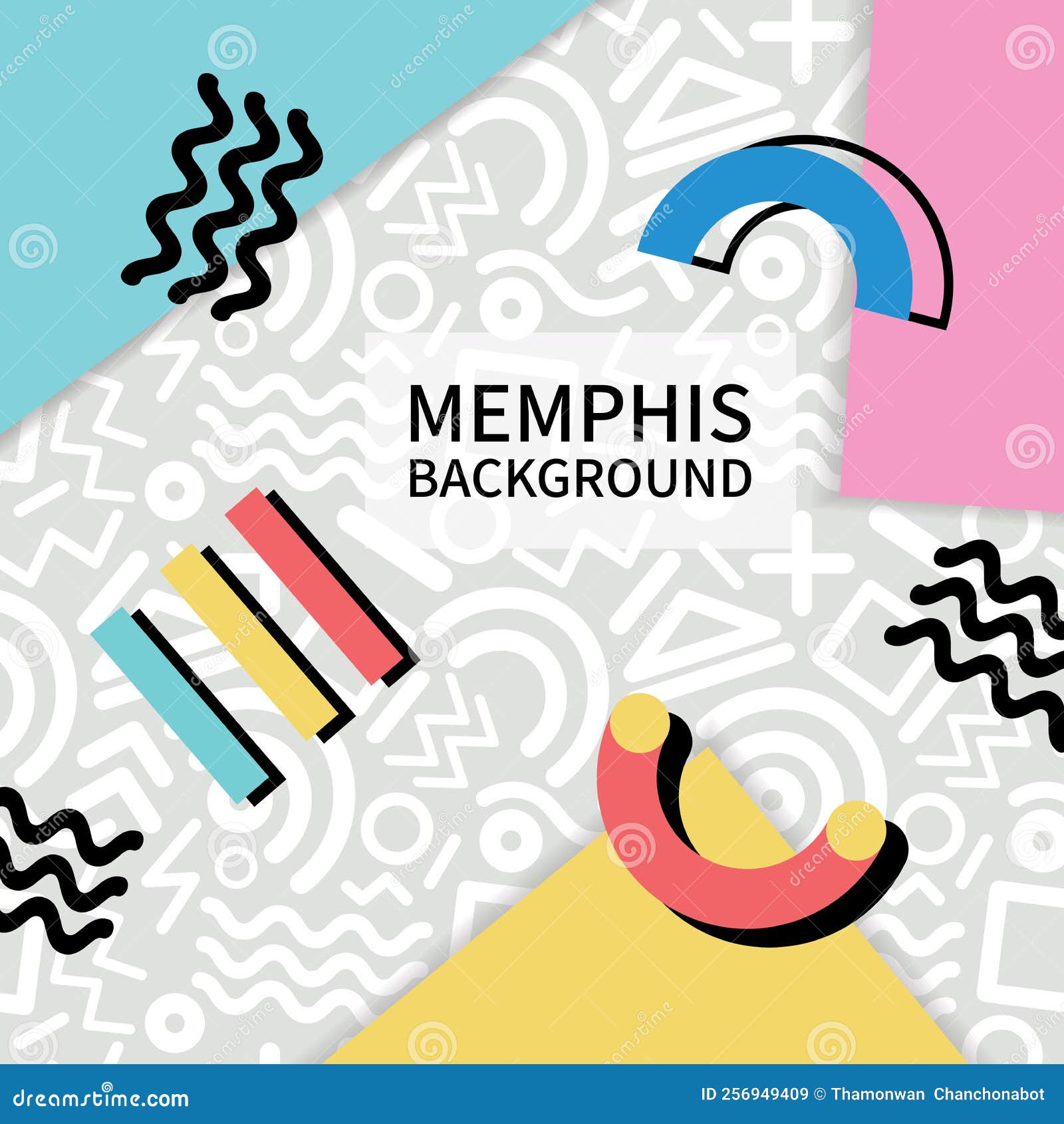 Colorful Memphis Vector Abstract Background Design Stock Vector - Illustration of graphic ...