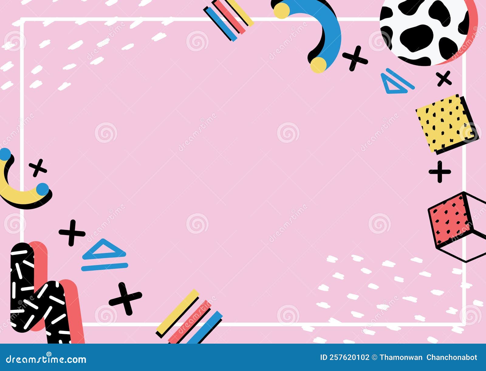 Colorful Memphis Vector Abstract Background Design Stock Vector ...