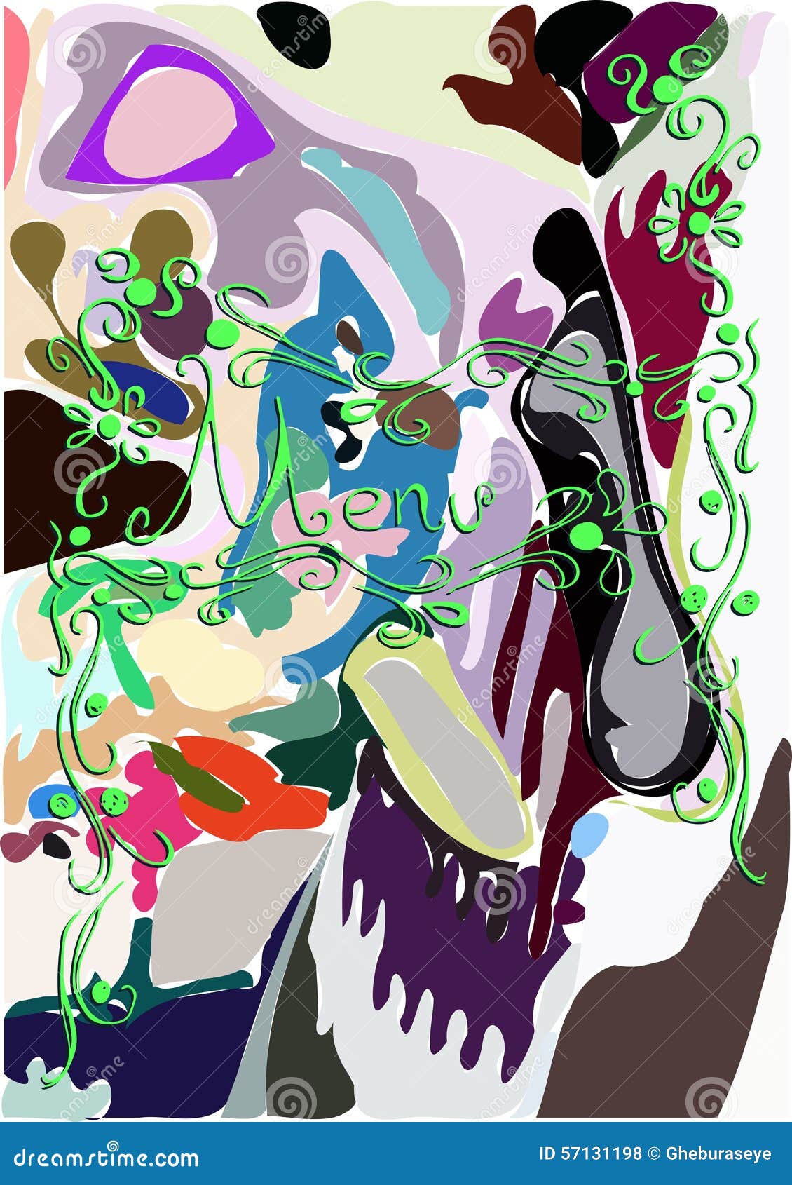 Colorful Menu background stock illustration. Illustration of fork ...