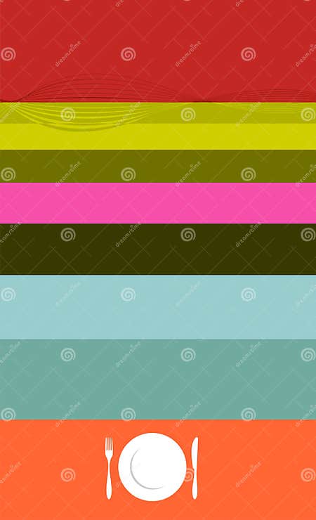 Colorful menu cover design stock vector. Illustration of menu - 13206759