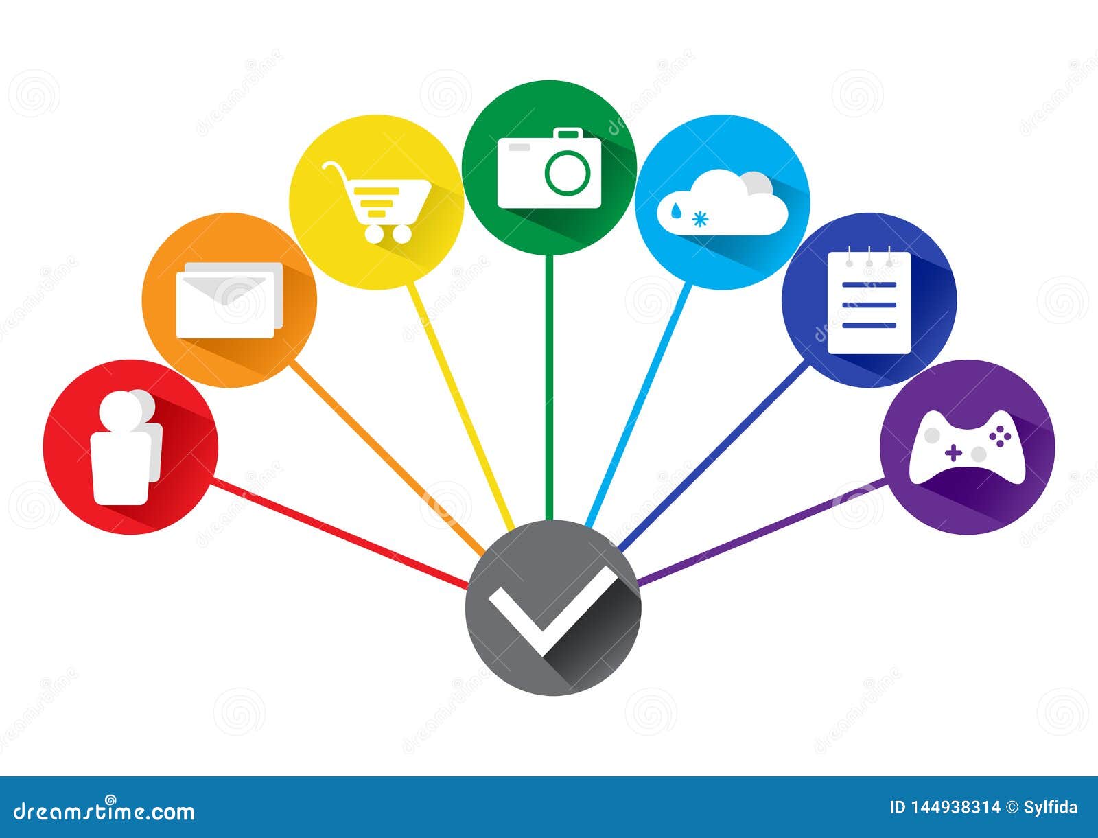 Colorful Menu Icons, Vector Illustration Stock Illustration ...