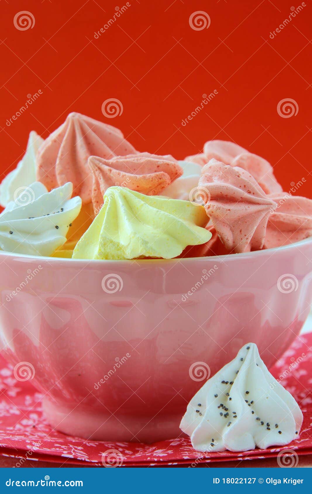 Colorful Meringue Beze Cookies in a Cup Stock Image - Image of italian ...