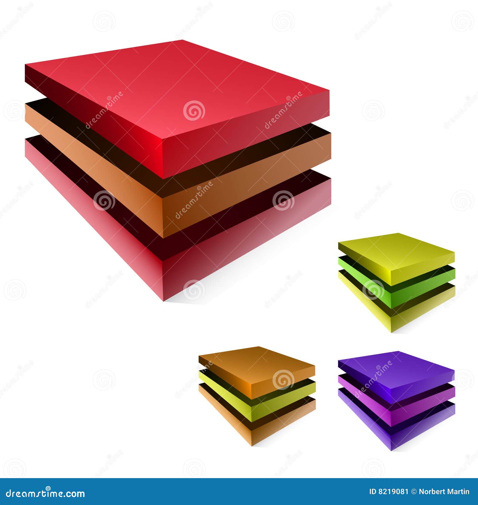 Colorful metal boxes stock vector. Illustration of funky - 8219081