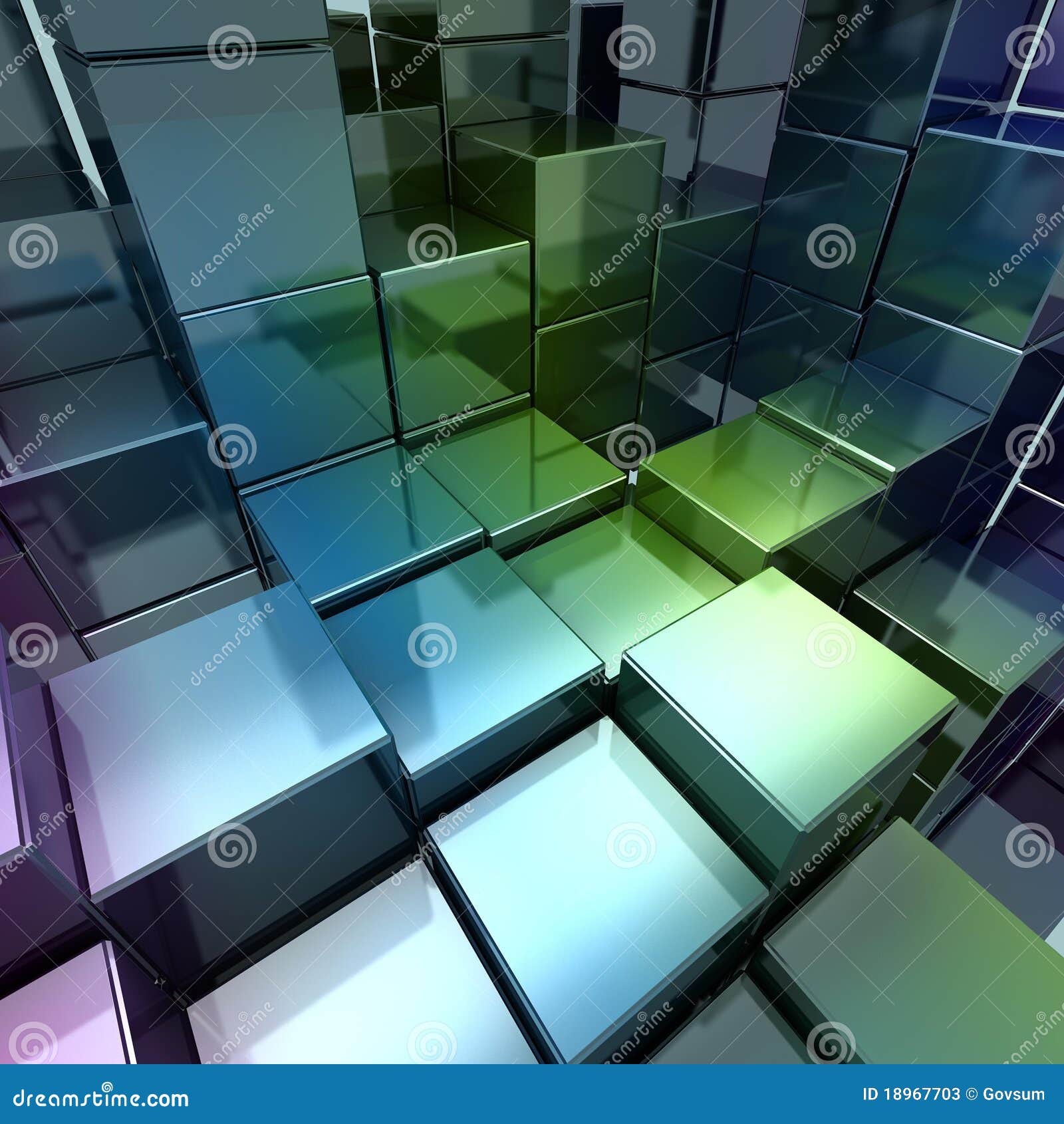 Colorful metal cube stock illustration. Illustration of rainbow - 18967703