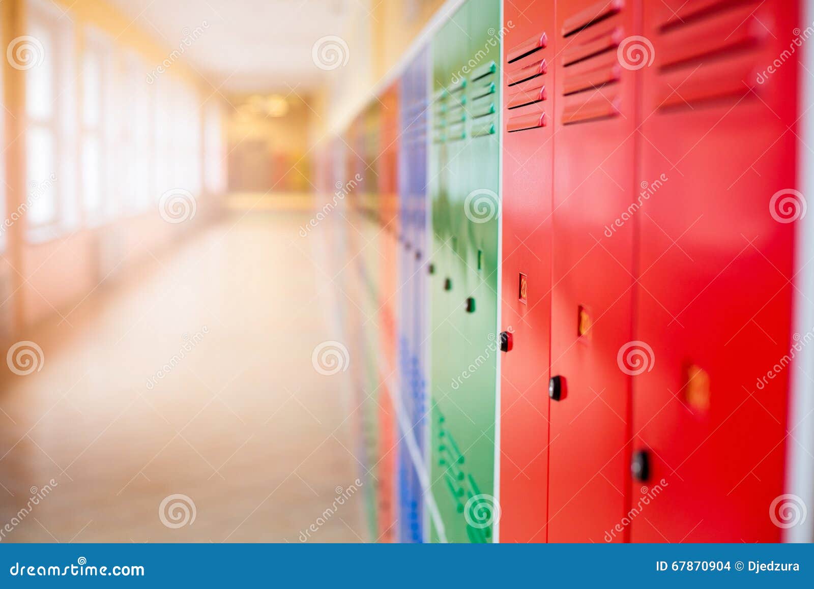Colorful metal lockers stock photo. Image of high, lockers - 67870904