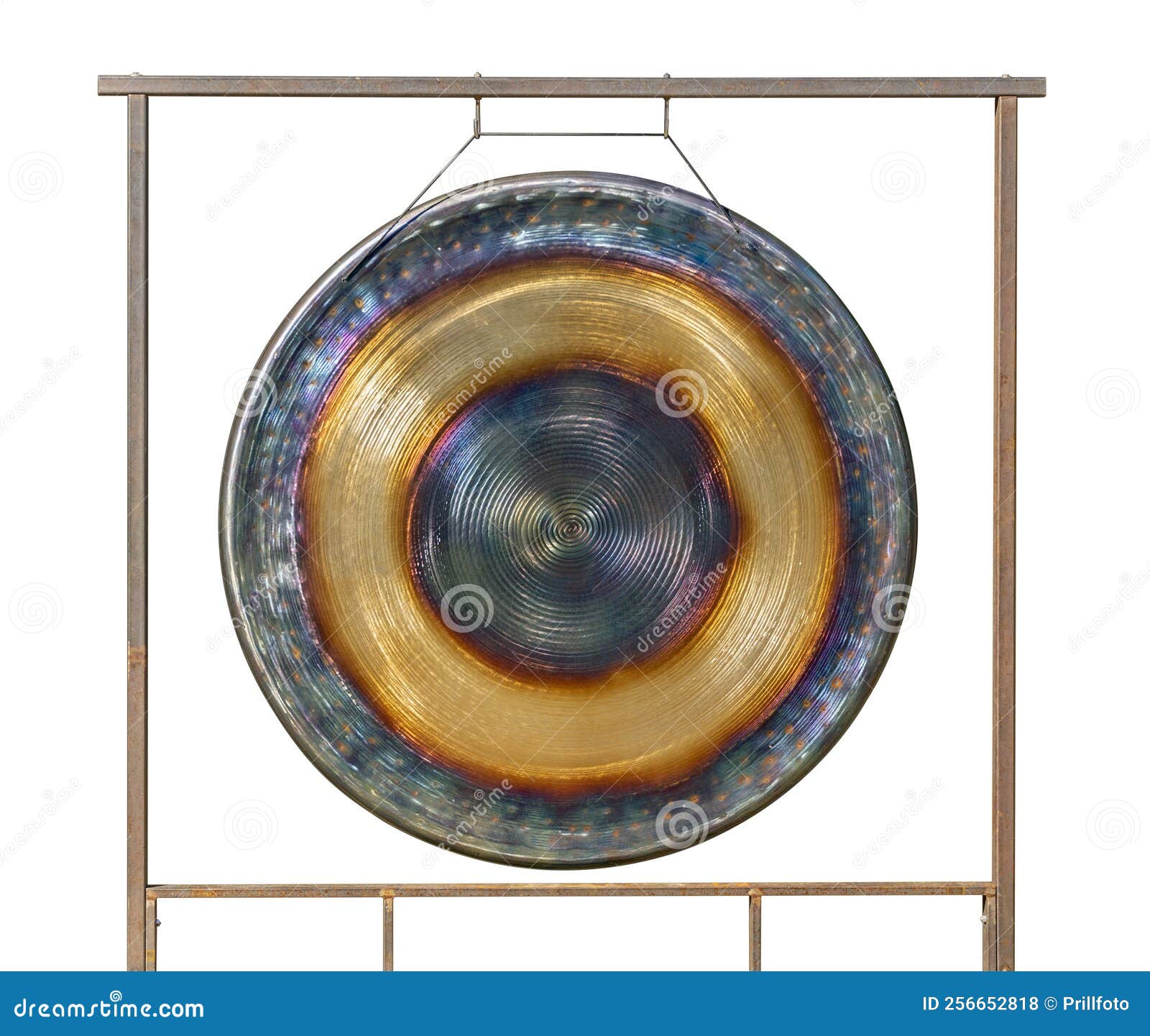 Colorful metallic gong stock photo. Image of flat, circular - 256652818