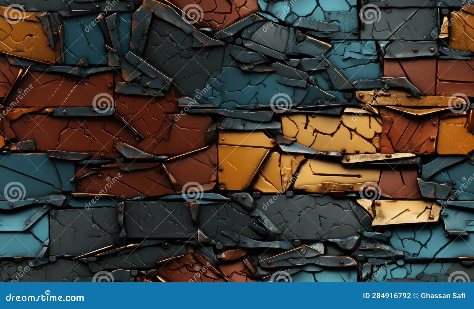 A Colorful Metallic Skin in a Rectangle Stock Illustration ...