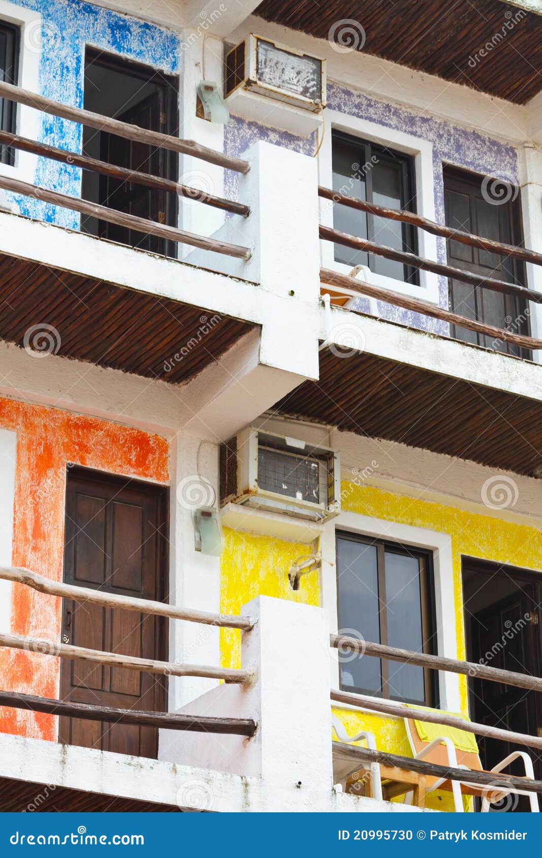 Colorful Mexican Apartments Stock Photo - Image of door, culture: 20995730