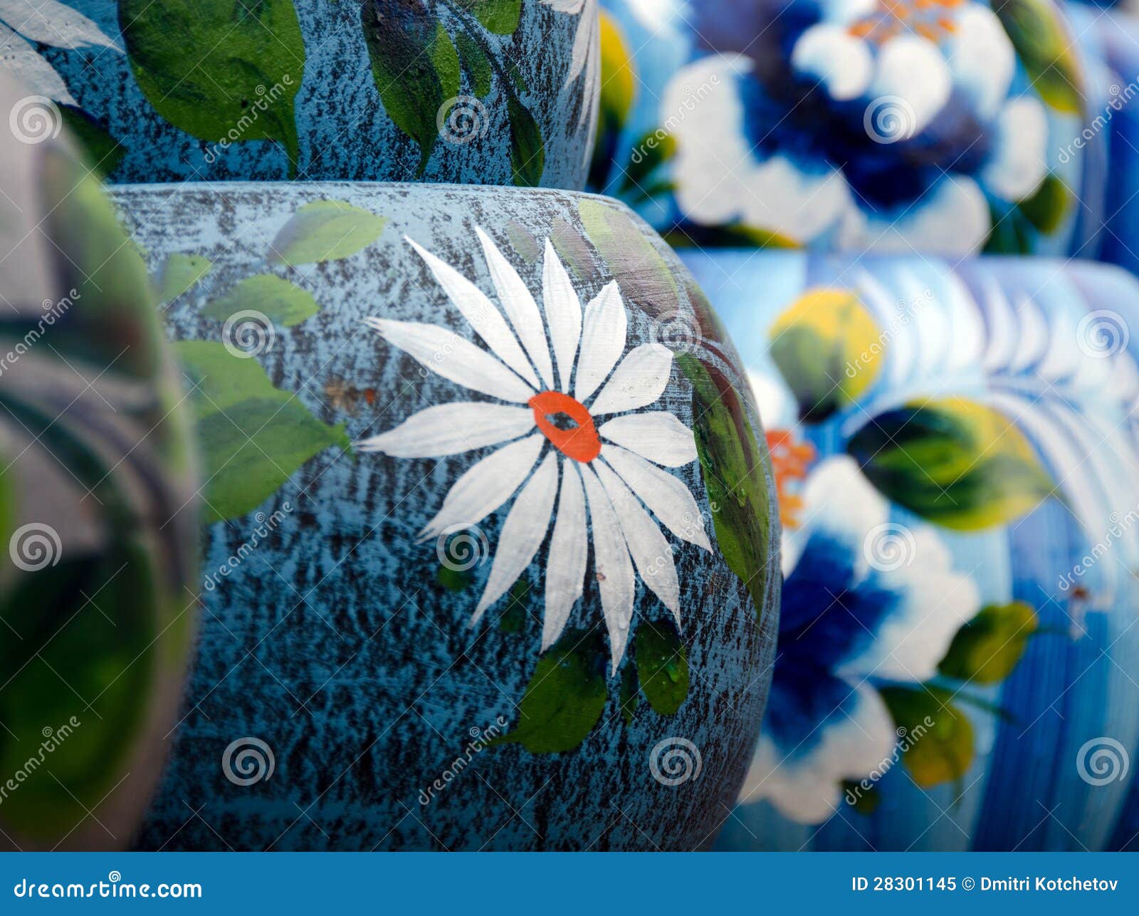 Colorful Mexican Ceramic Pots in Old Village Stock Image - Image of ...