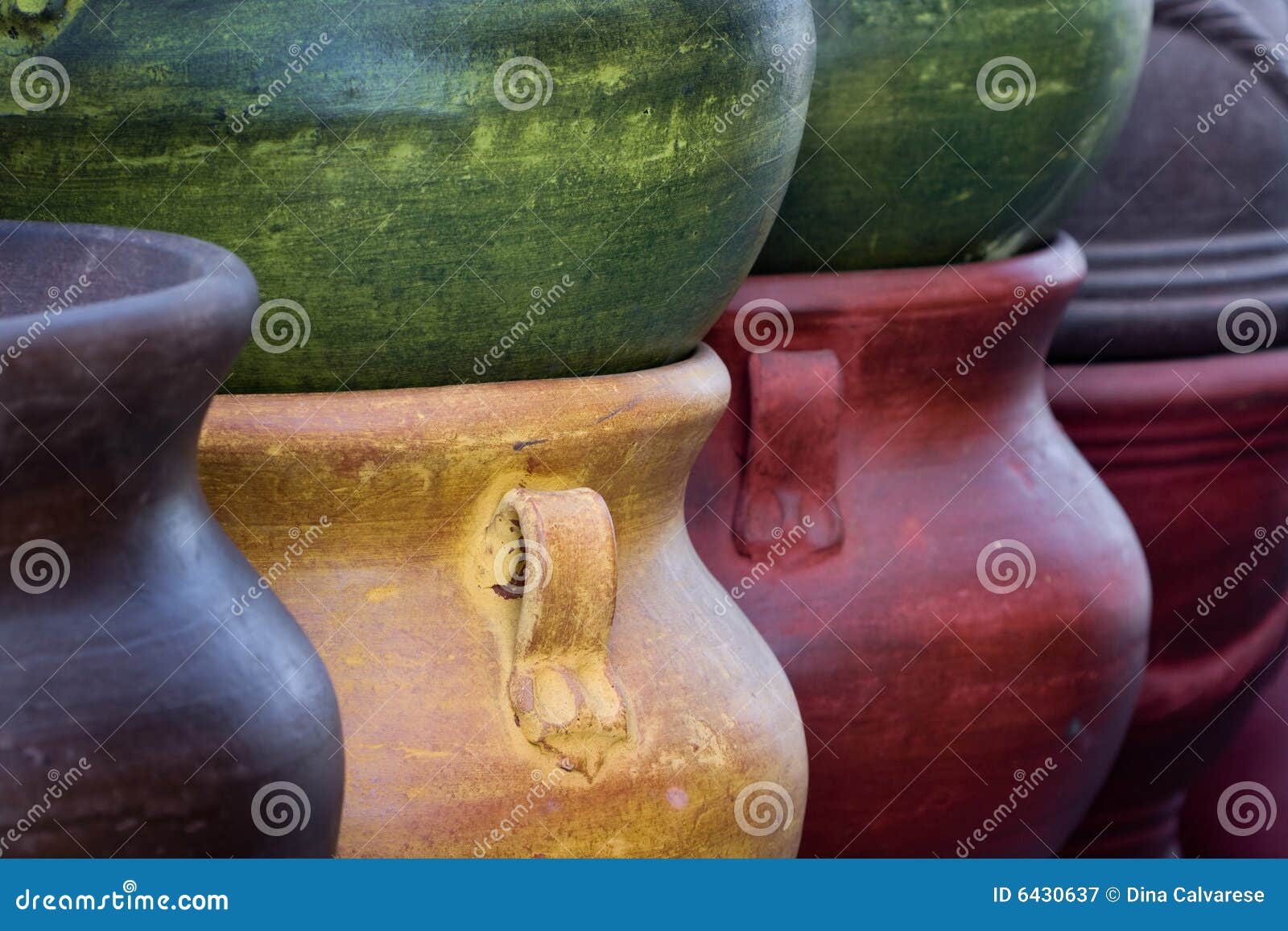 Colorful Mexican Clay Pottery Stock Image - Image of clay, multicolored ...