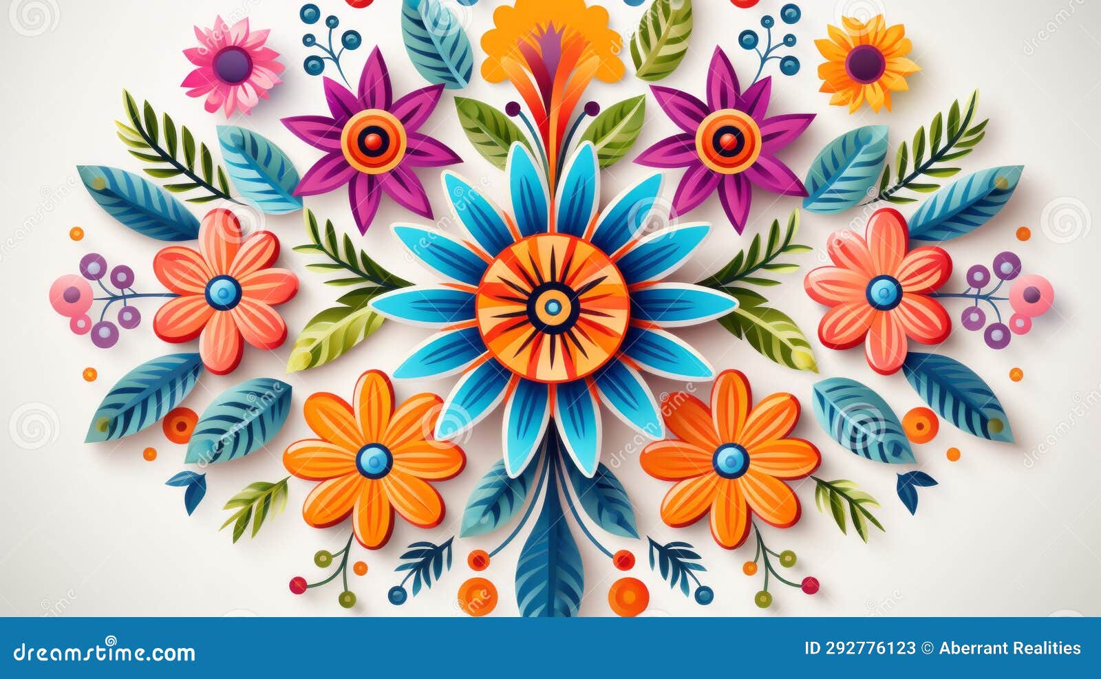 Mexican Flowers Bouquet Royalty-Free Stock Image | CartoonDealer.com ...