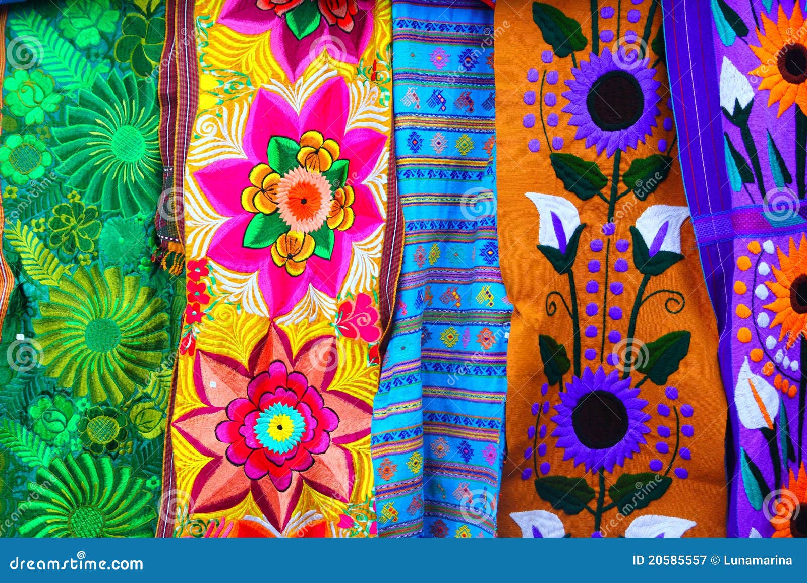 Colorful Mexican Serape Fabric Handcrafted Stock Image - Image of ...