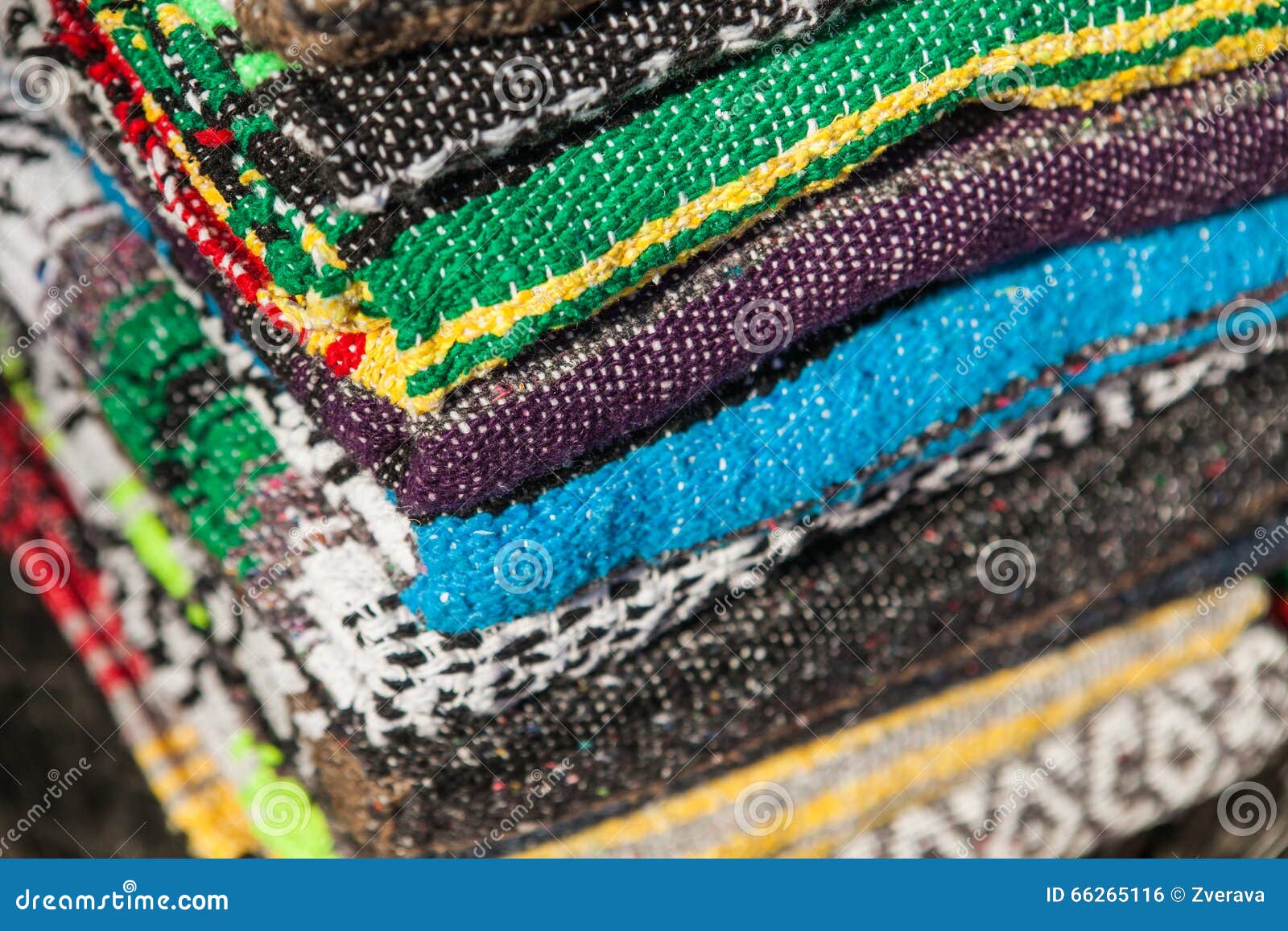 Colorful Mexican Serapes Hang in Row. Stock Photo - Image of colors ...