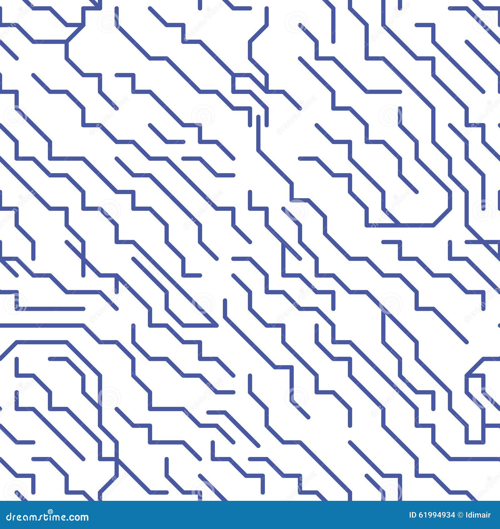 Colorful Micro Chip Lines Seamless Pattern. Vector Stock Vector ...