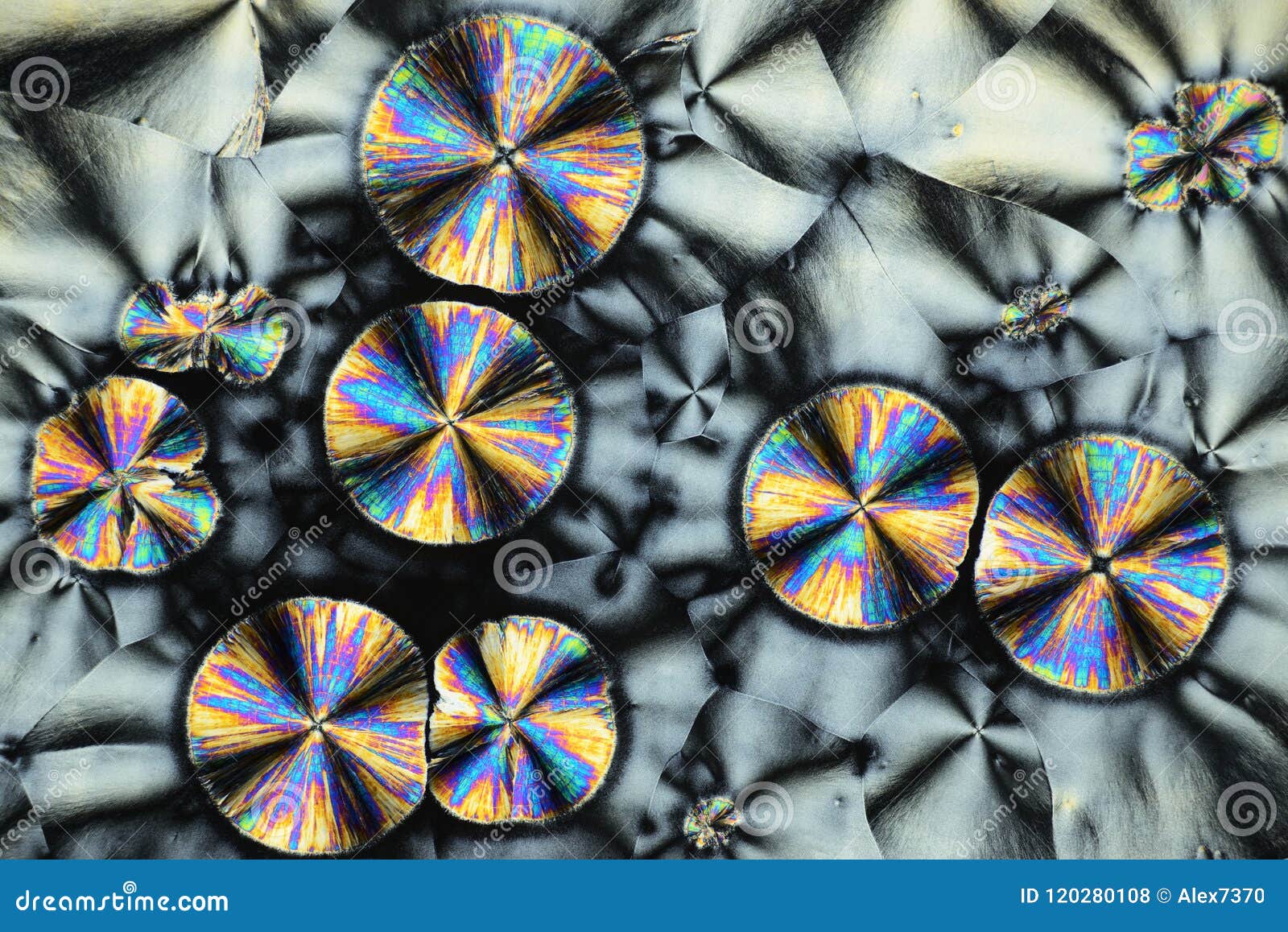 Colorful Micro Crystals in Polarized Light Stock Photo - Image of ...