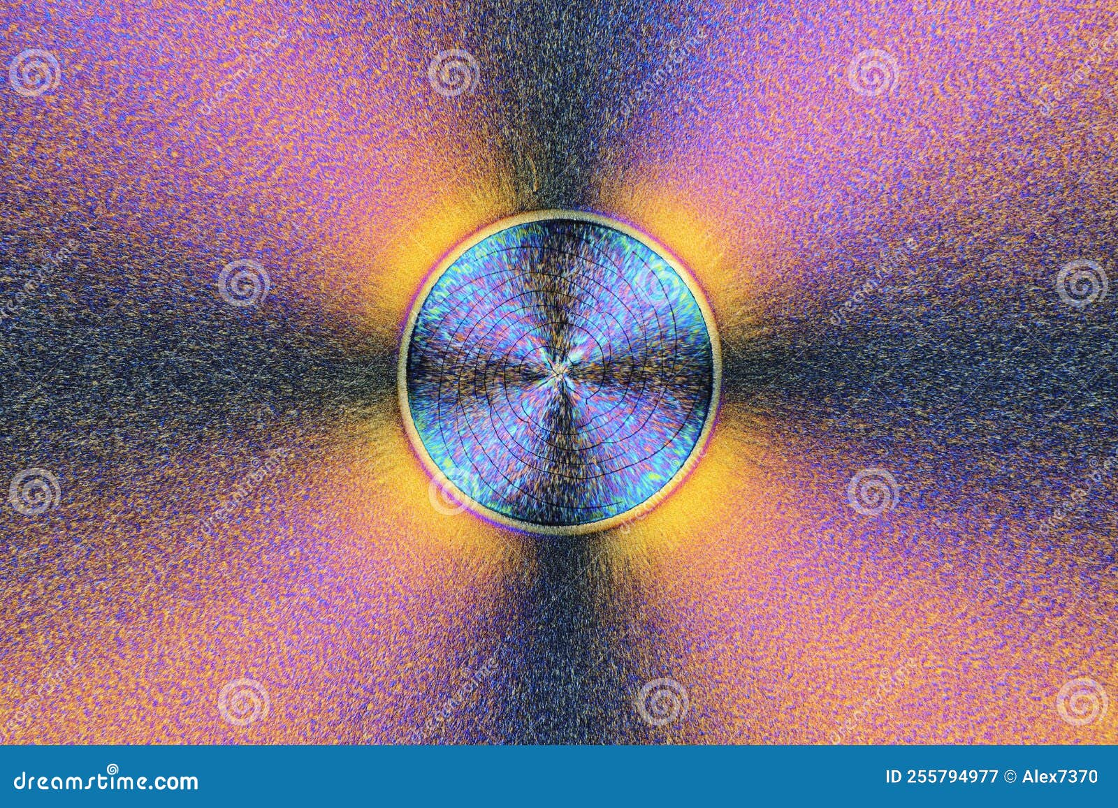 Colorful Micro Crystals in Polarized Light. Photo through a Microscope ...