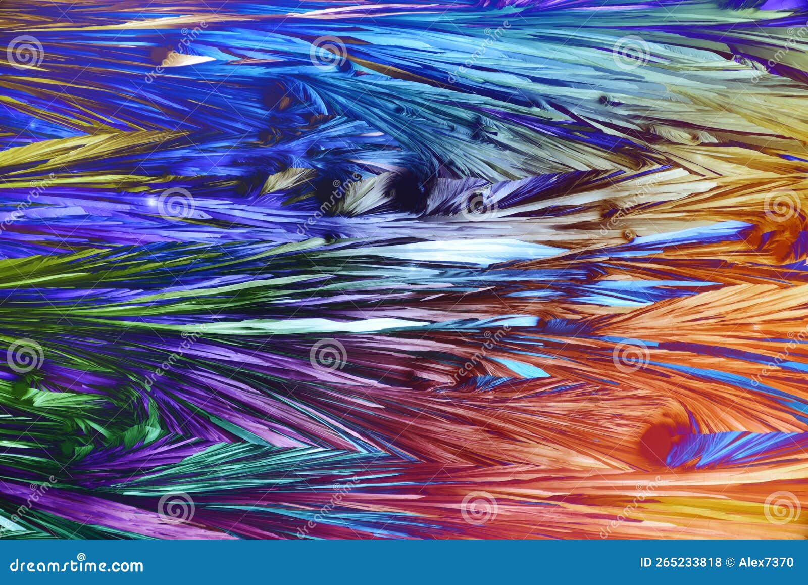 Colorful Micro Crystals in Polarized Light. Photo through a Microscope ...