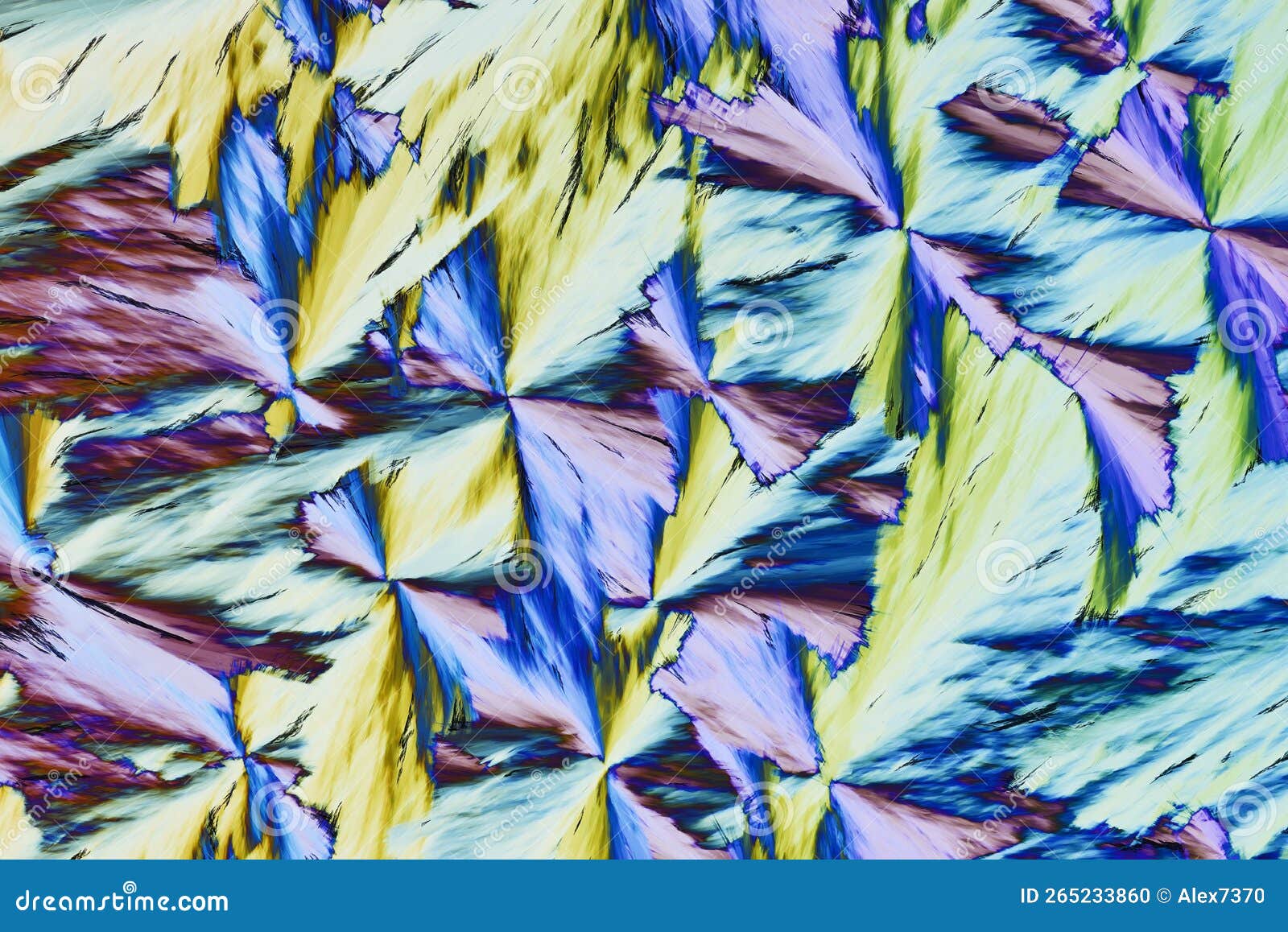 Colorful Micro Crystals in Polarized Light. Photo through a Microscope ...