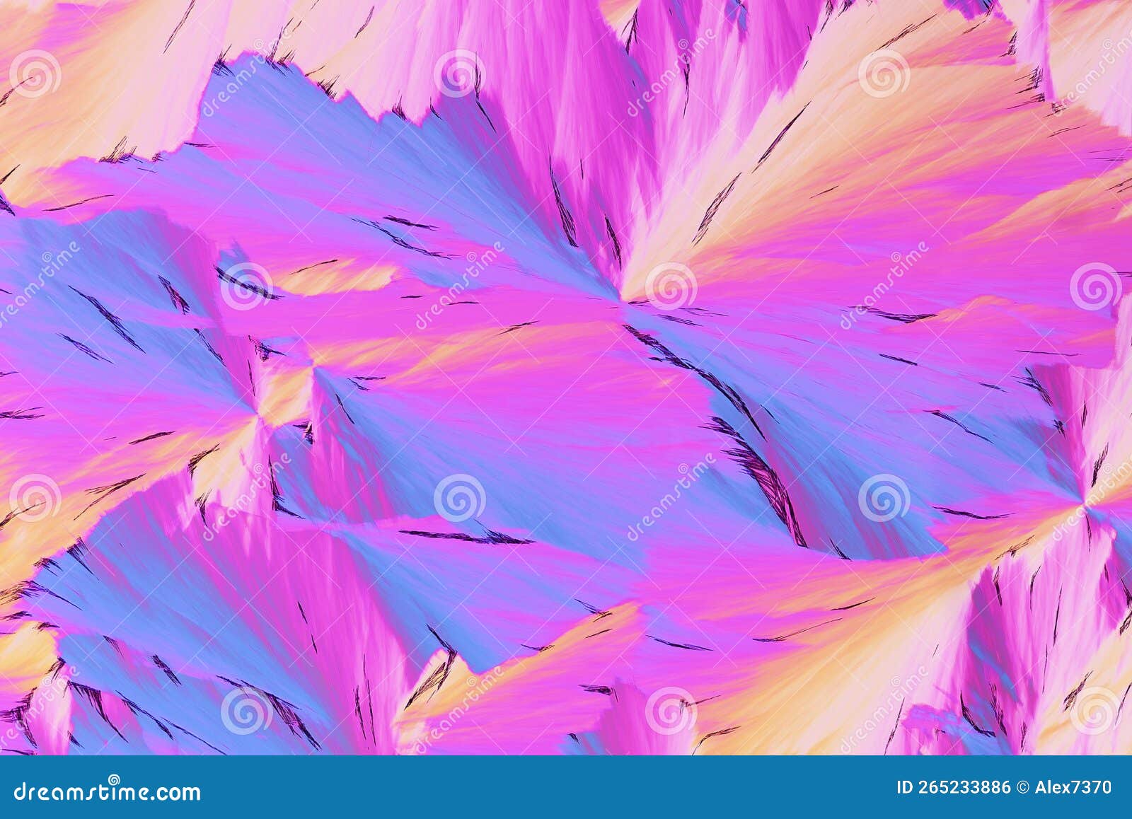 Colorful Micro Crystals in Polarized Light. Photo through a Microscope ...