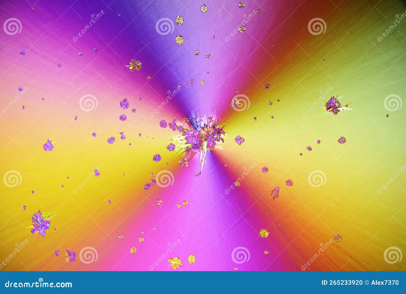 Colorful Micro Crystals in Polarized Light. Photo through a Microscope ...