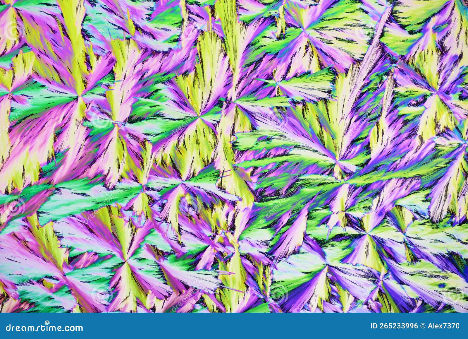 Colorful Micro Crystals in Polarized Light. Photo through a Microscope ...