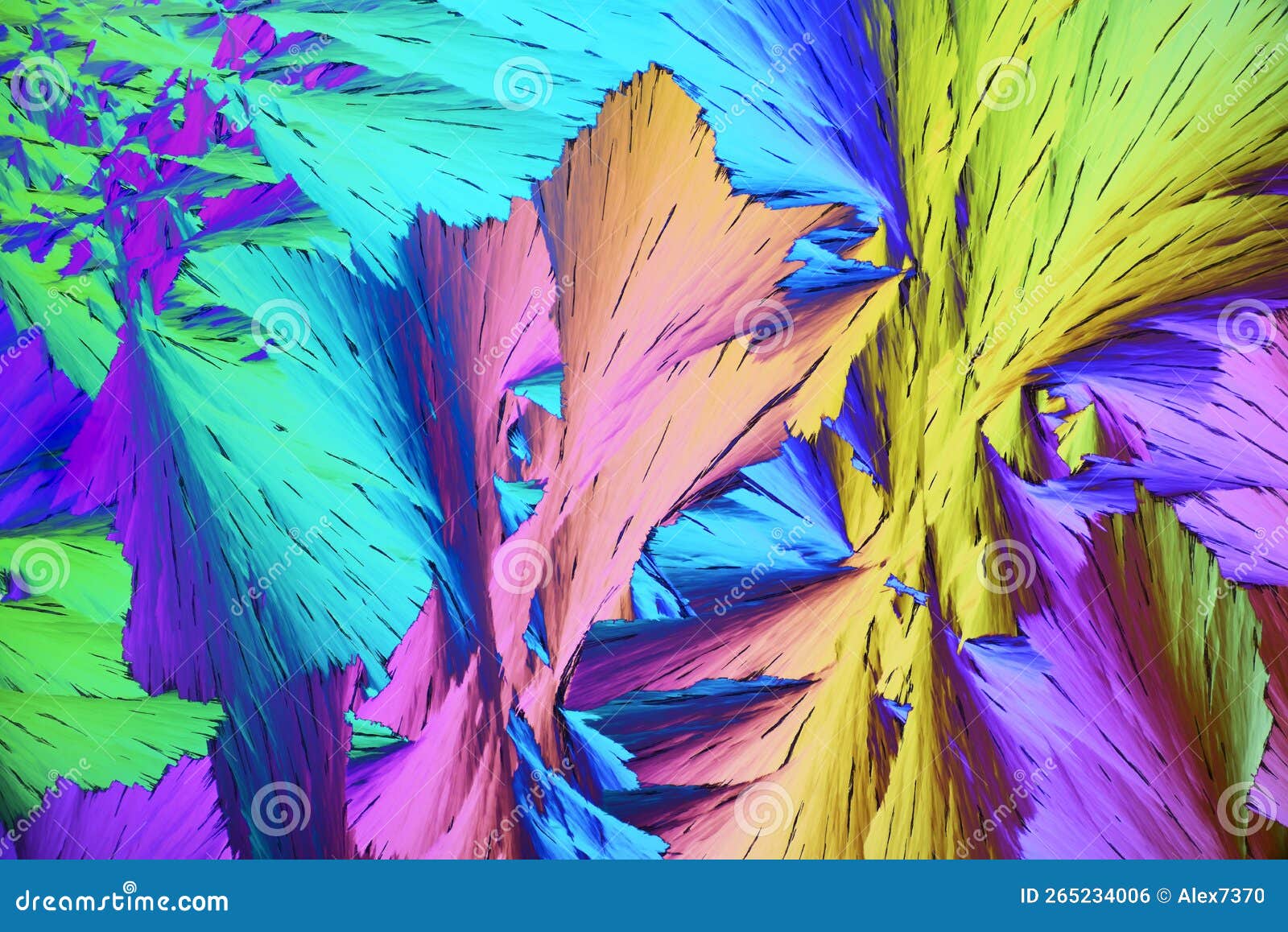 Colorful Micro Crystals in Polarized Light. Photo through a Microscope ...