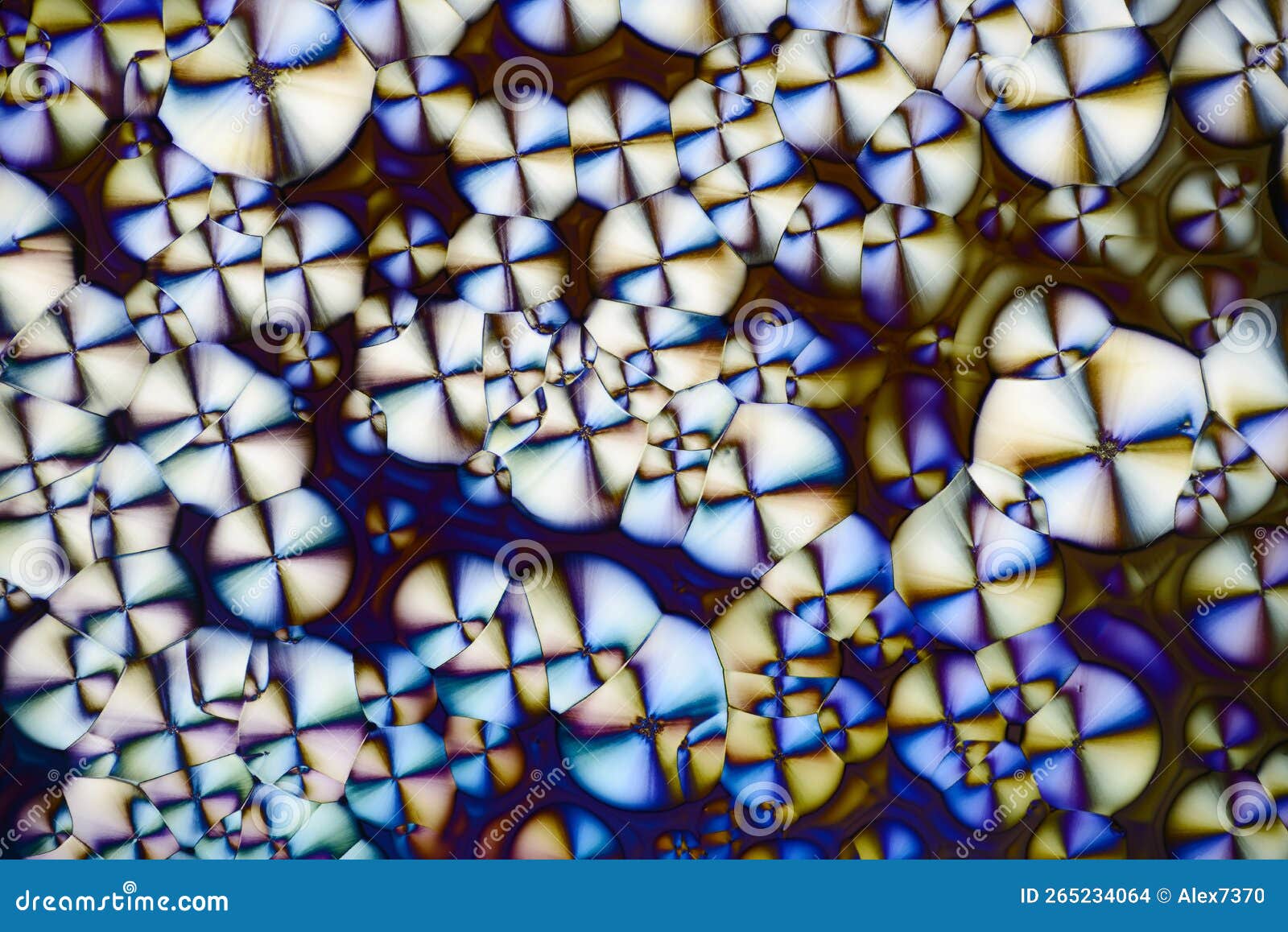 Colorful Micro Crystals in Polarized Light. Photo through a Microscope ...