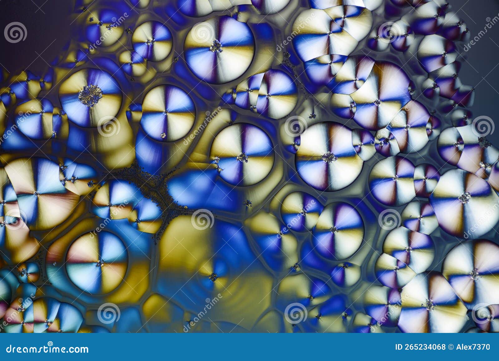 Colorful Micro Crystals in Polarized Light. Photo through a Microscope ...