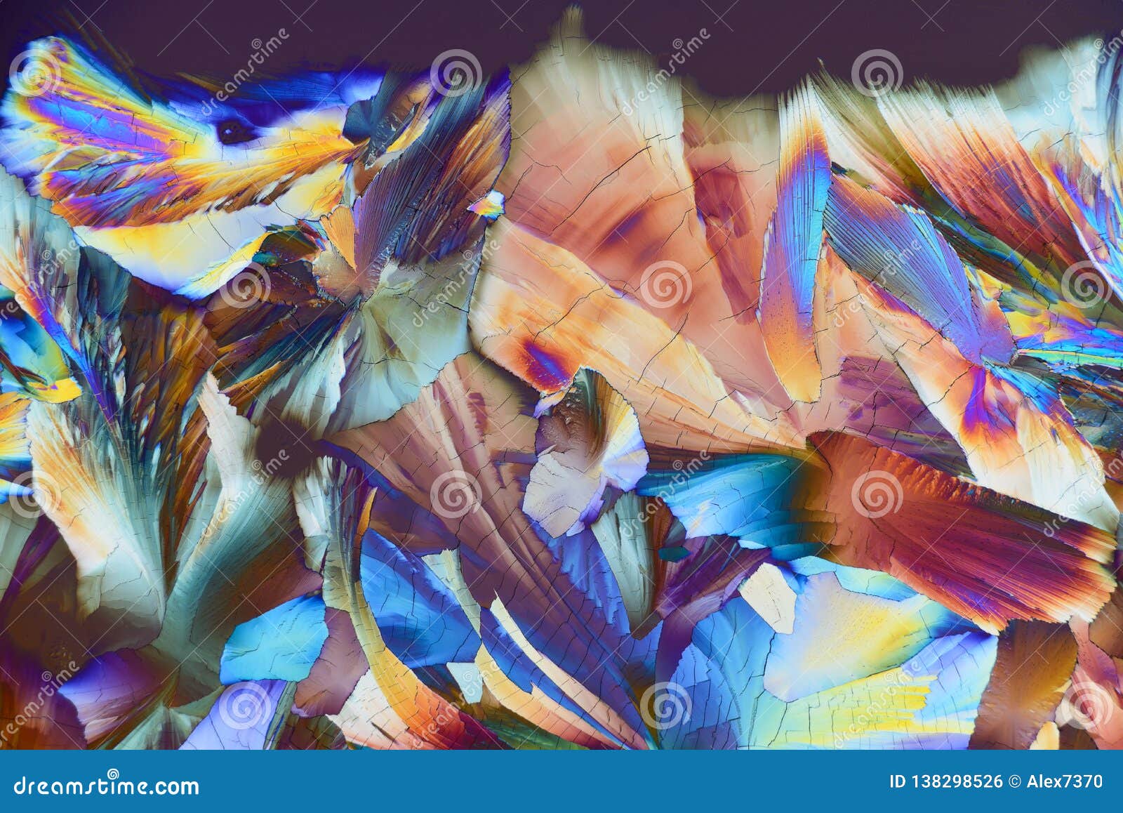 Colorful Micro Crystals in Polarized Light Stock Photo - Image of ...