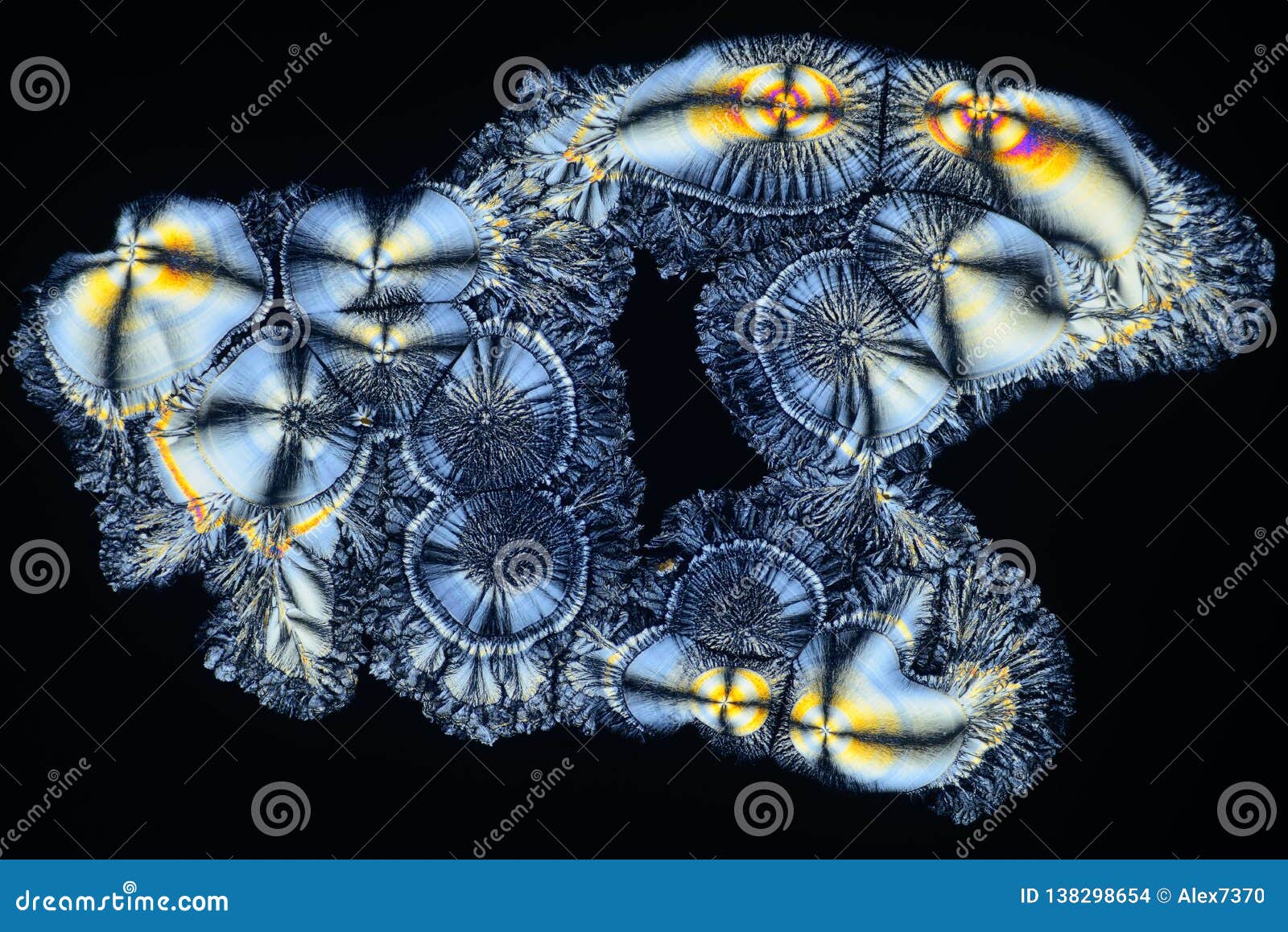 Colorful Micro Crystals in Polarized Light Stock Illustration ...