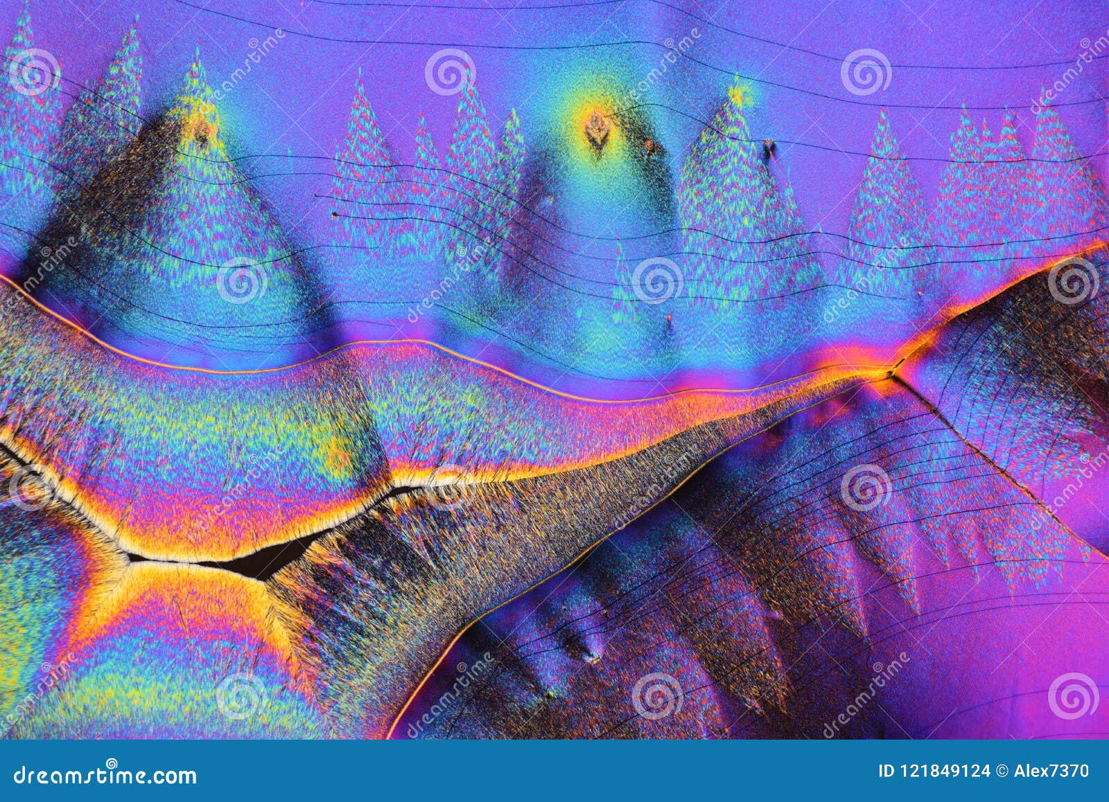 Colorful Micro Crystals in Polarized Light Stock Photo - Image of ...