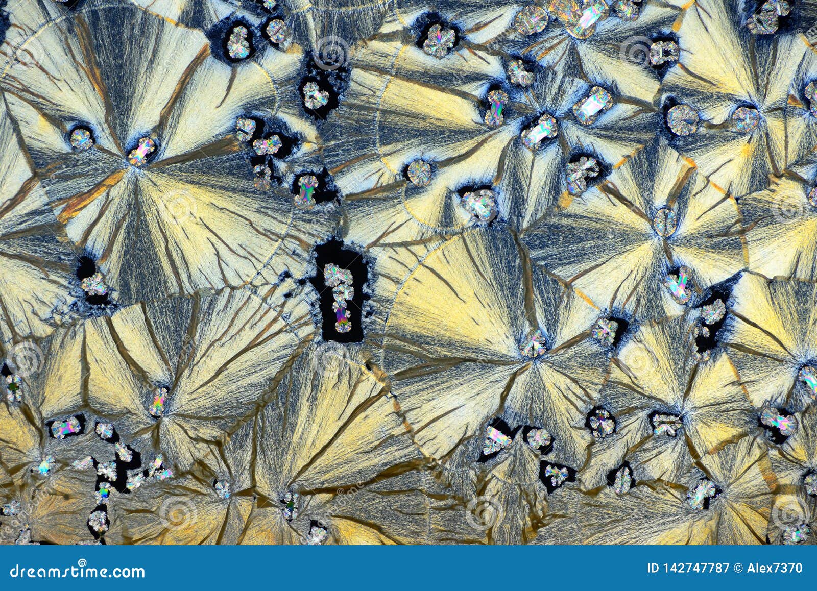 Colorful Micro Crystals in Polarized Light. Photo through a Microscope ...